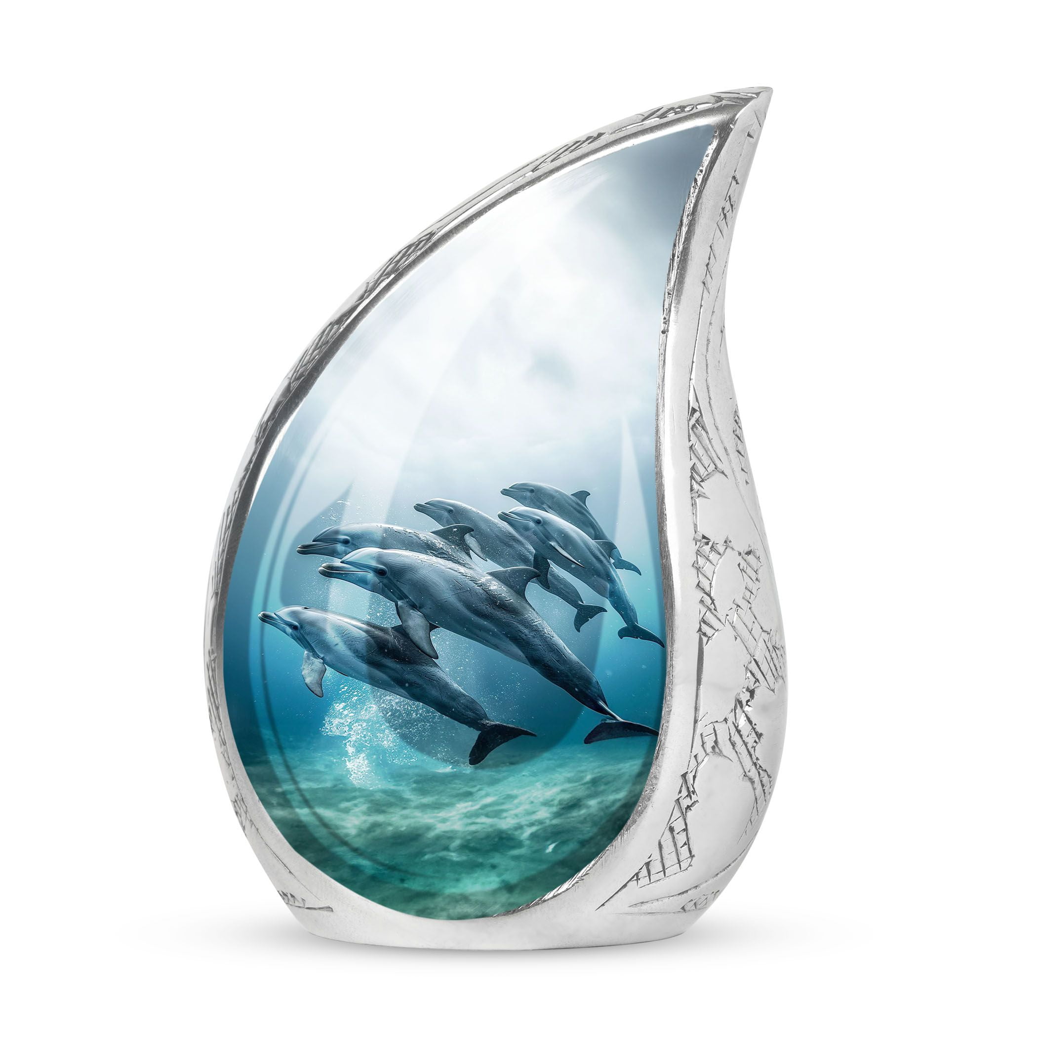 PARHUS Ocean Harmony Dolphins Small Urns, Teardrop Urns for Human Ashes ...