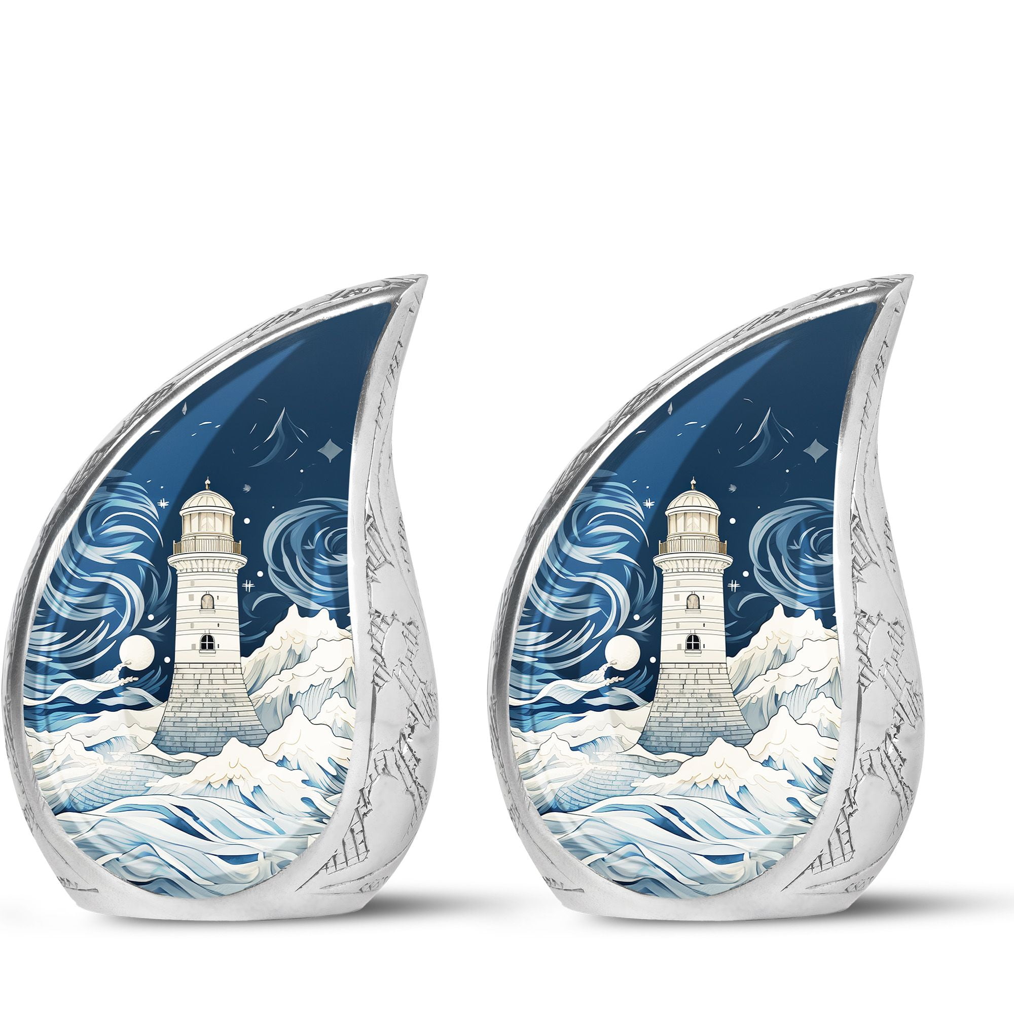 PARHUS Painting of Lighthouse On A Beach - Teardrop Ashes Keepsake ...