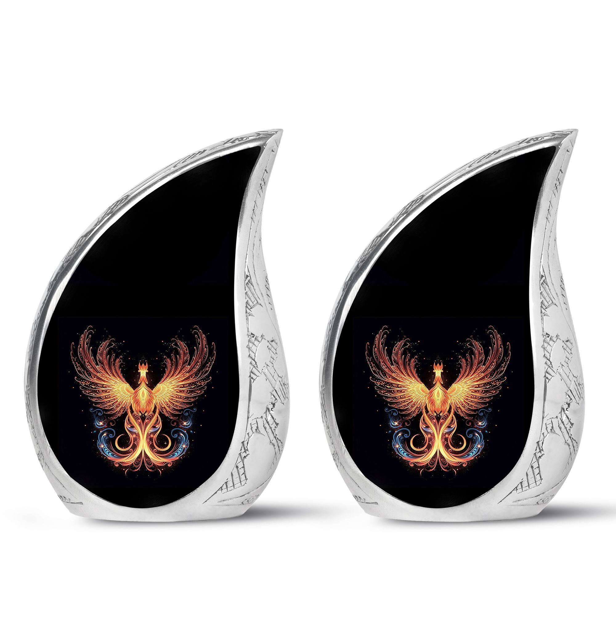 PARHUS Phoenix Illustration Memorial Urn - Teardrop Urns for Women ...
