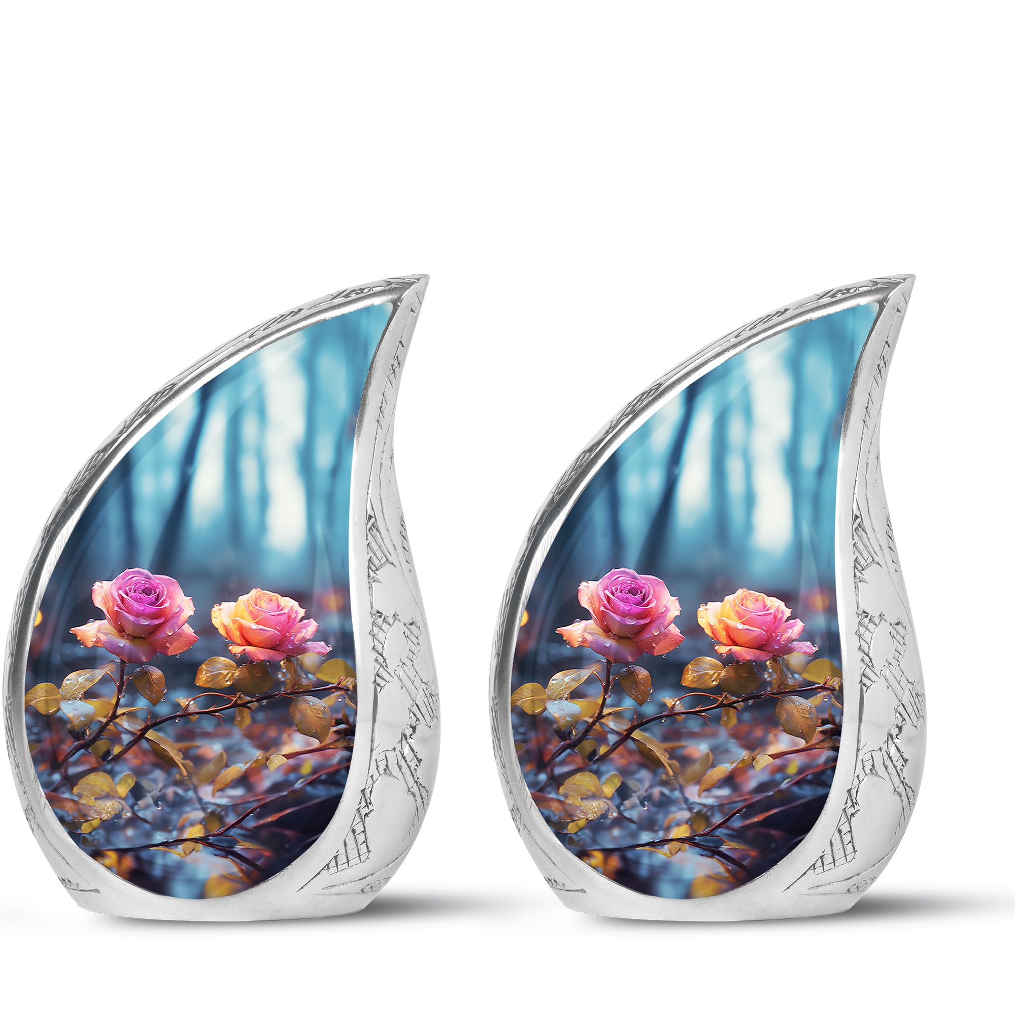 PARHUS Pink Rose Tiny Urn, Drop Urns for Human Ashes, Urn for Ashes ...