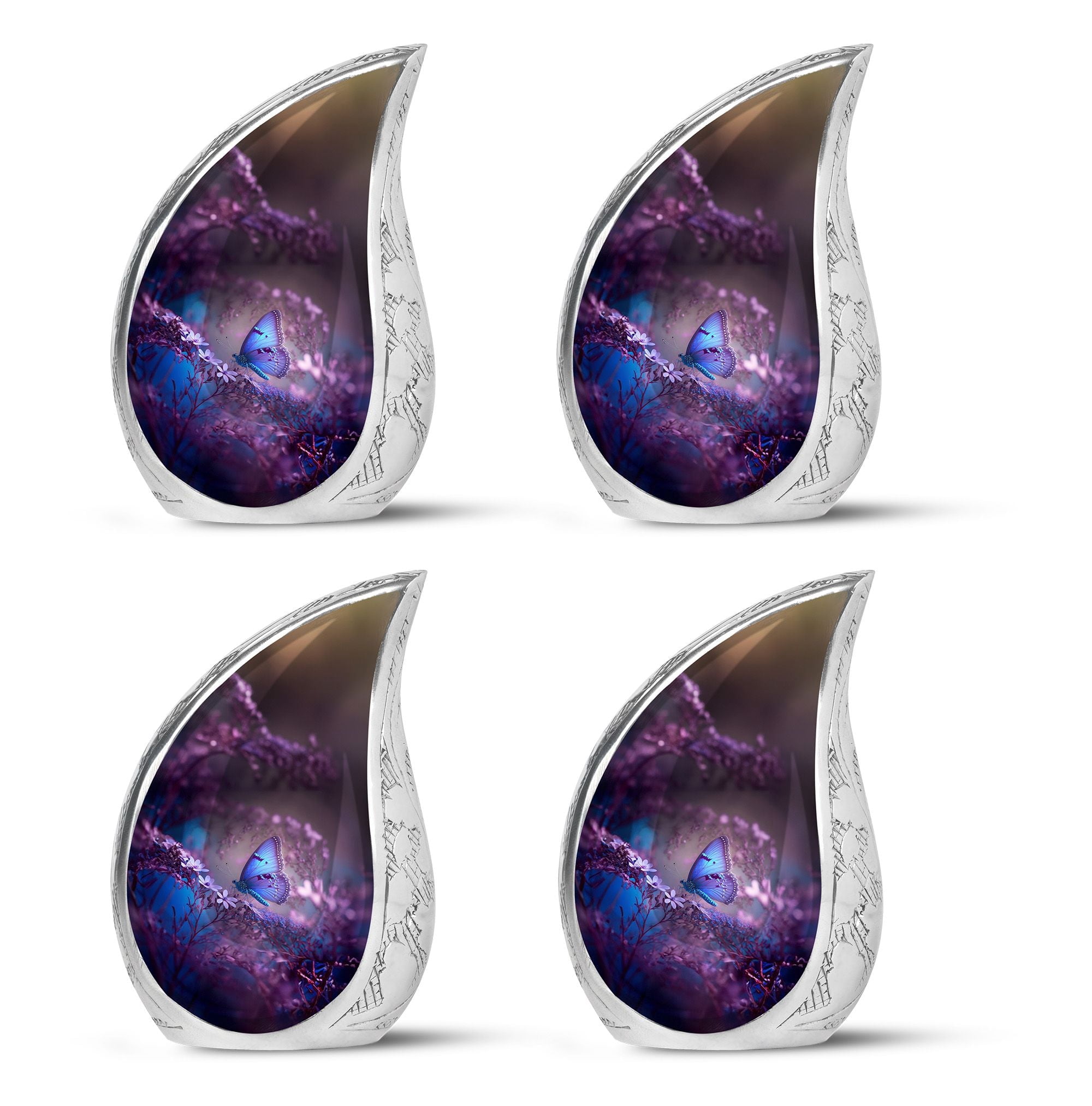 PARHUS Purple Butterflies - Urn for Ashes Adult Men & Women - Funeral ...