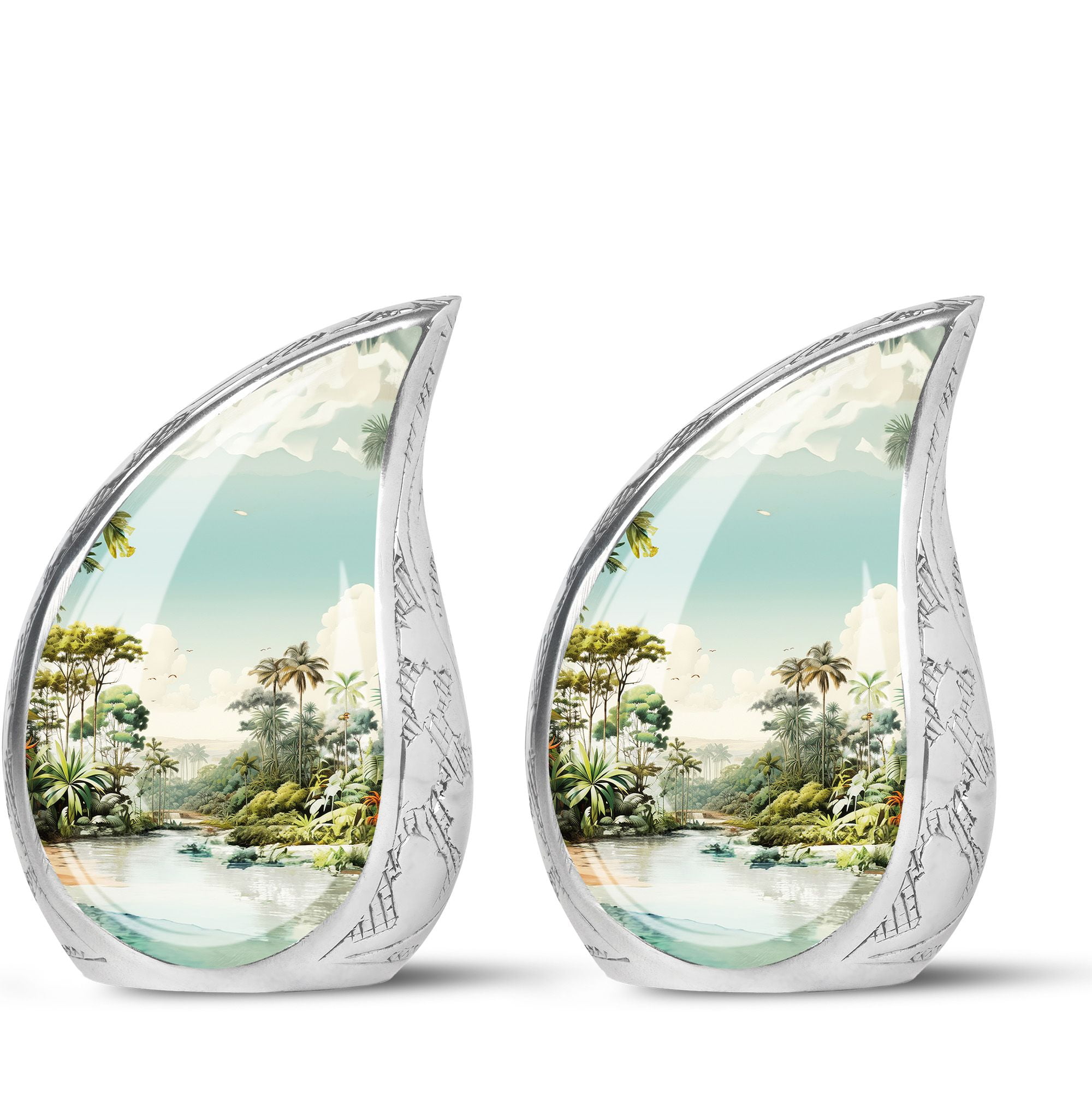 PARHUS Rainforest - Teardrop Memorial Urns for Human Ashes - Urn for ...
