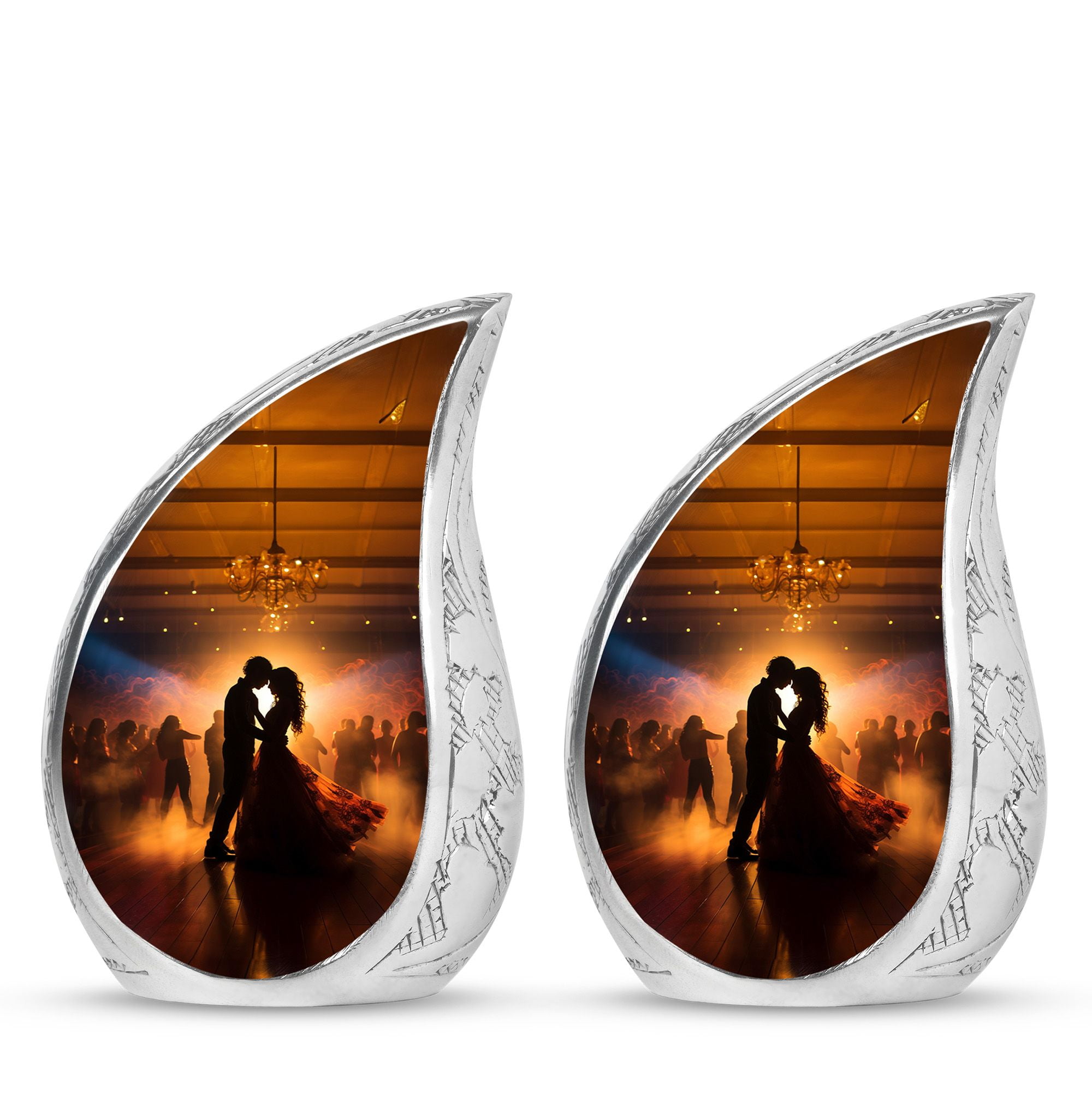 PARHUS Romantic Embrace Amidst The Celebration - Teardrop Cremation Urn ...
