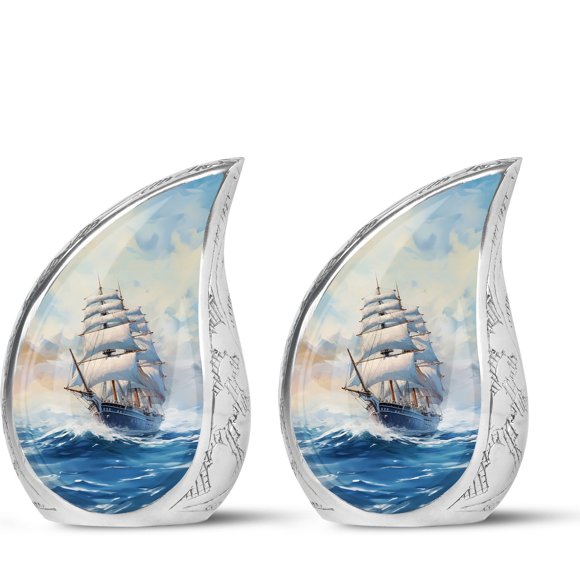 PARHUS Sailing Ship Teardrop Urn for Ashes Adult Male, Urn for Ashes ...