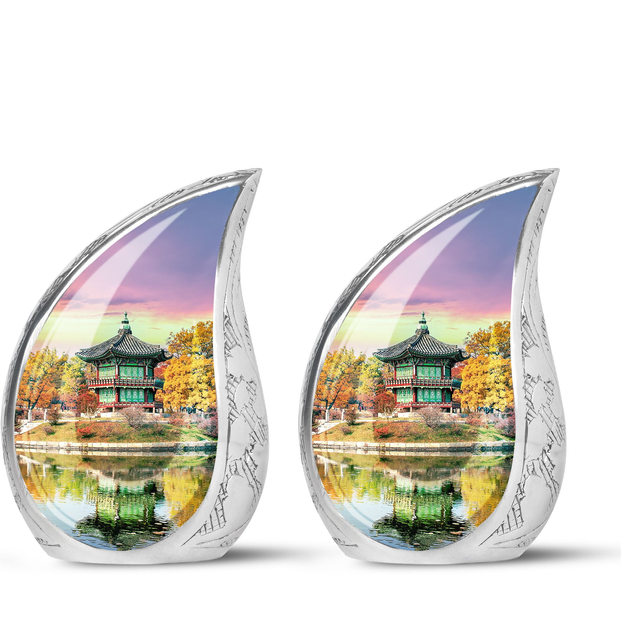 PARHUS Serenity Pagoda Teardrop Urn for Ashes Adult Male, Unique Urn ...