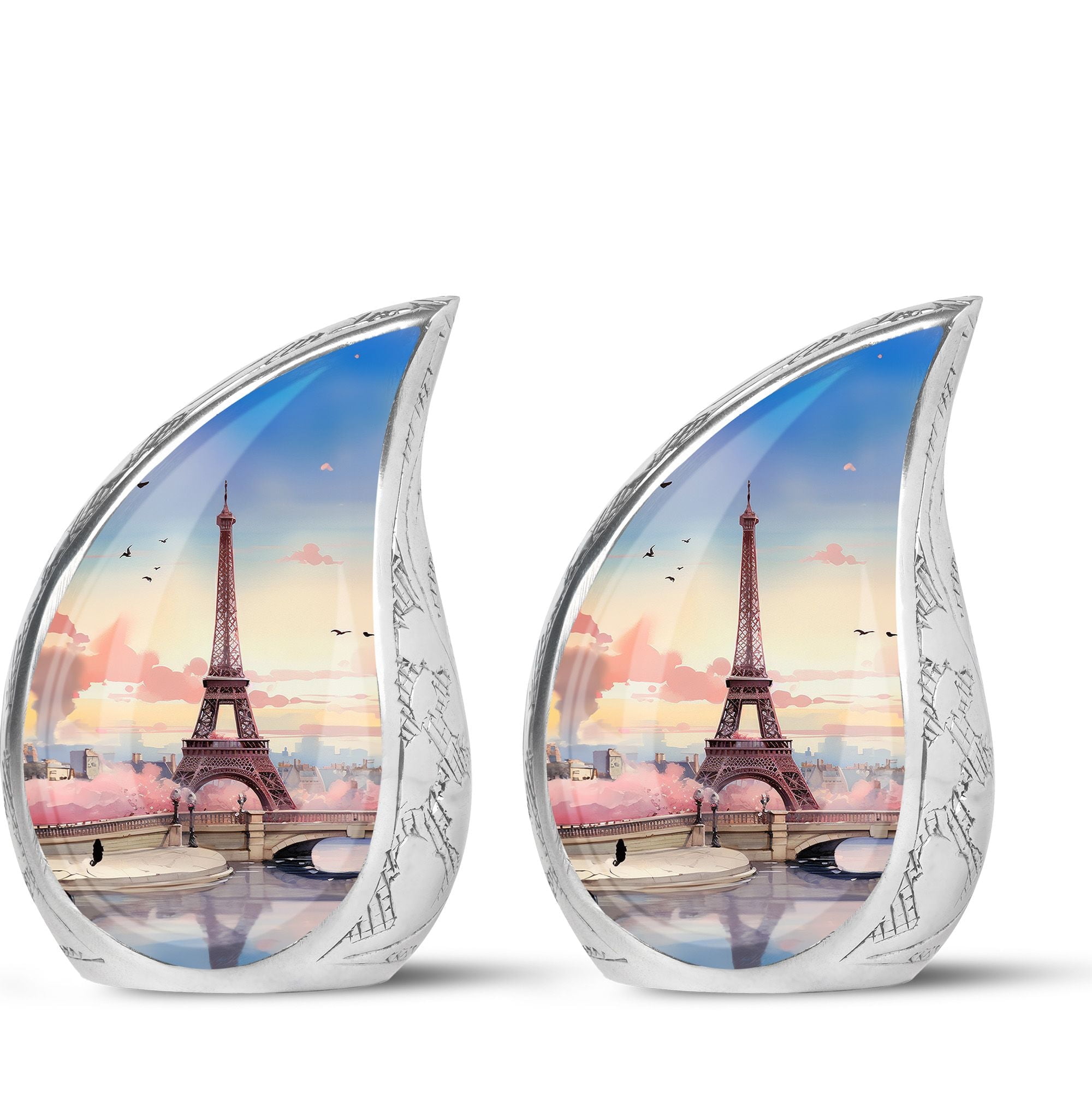 PARHUS Small Eiffel Tower Urn, Teardrop Urns for Human Ashes, Urn for ...