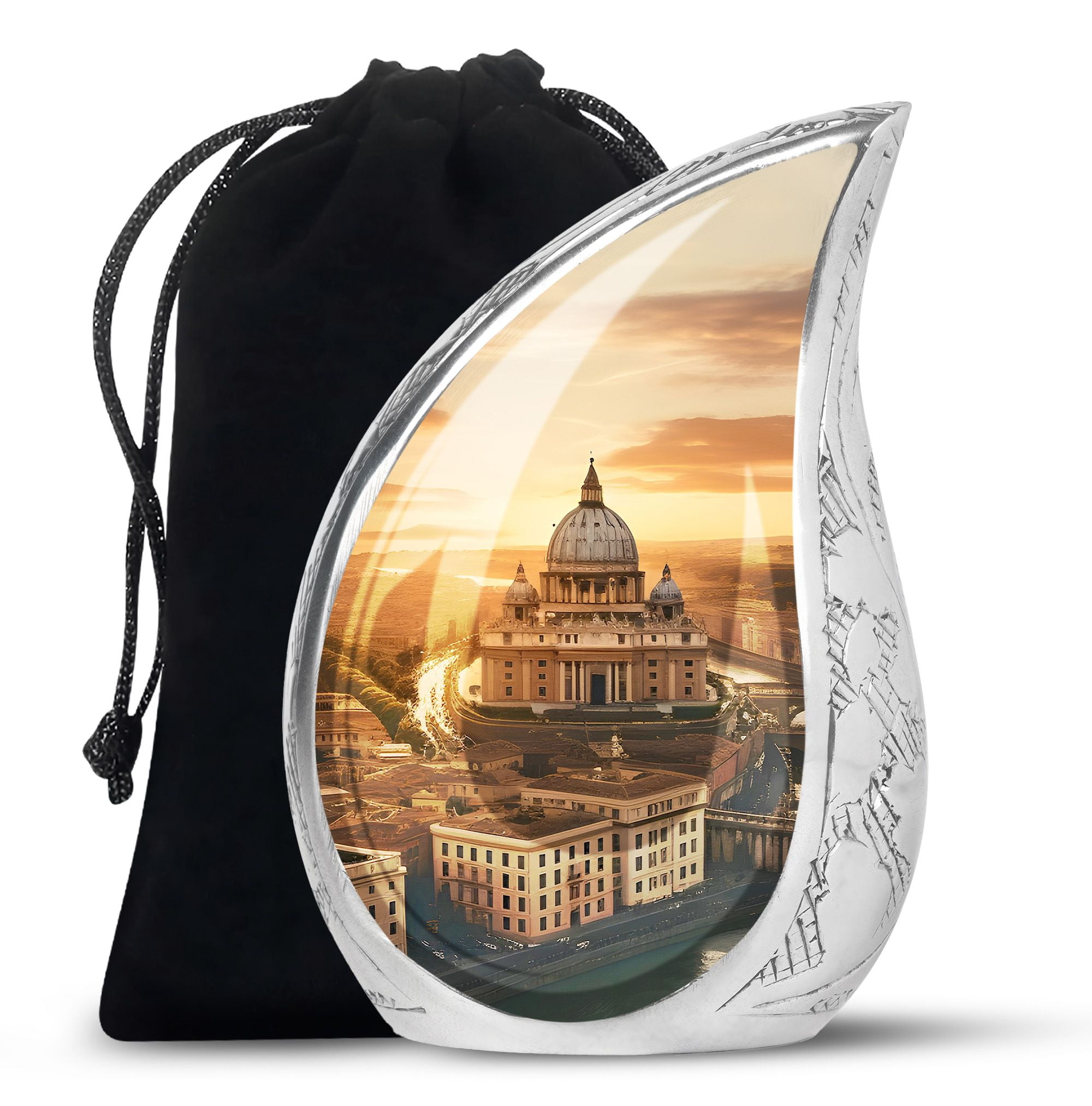 PARHUS St. Peter's Basilica Urn for Ashes Adult Male, Teardrop Urn for ...