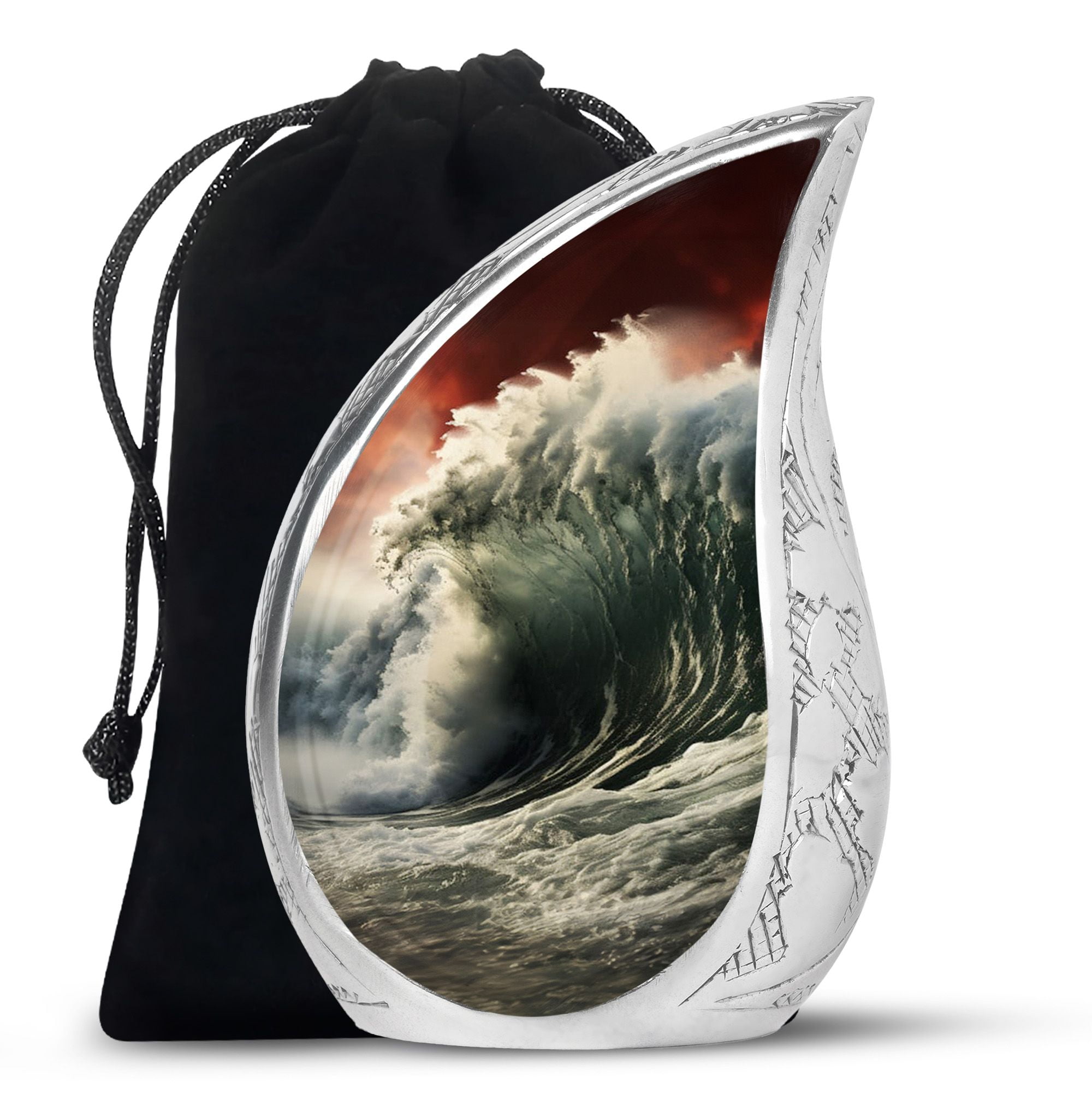 PARHUS Storm Surge Urn, Teardrop Urns for Human Ashes Adult Female, Urn ...