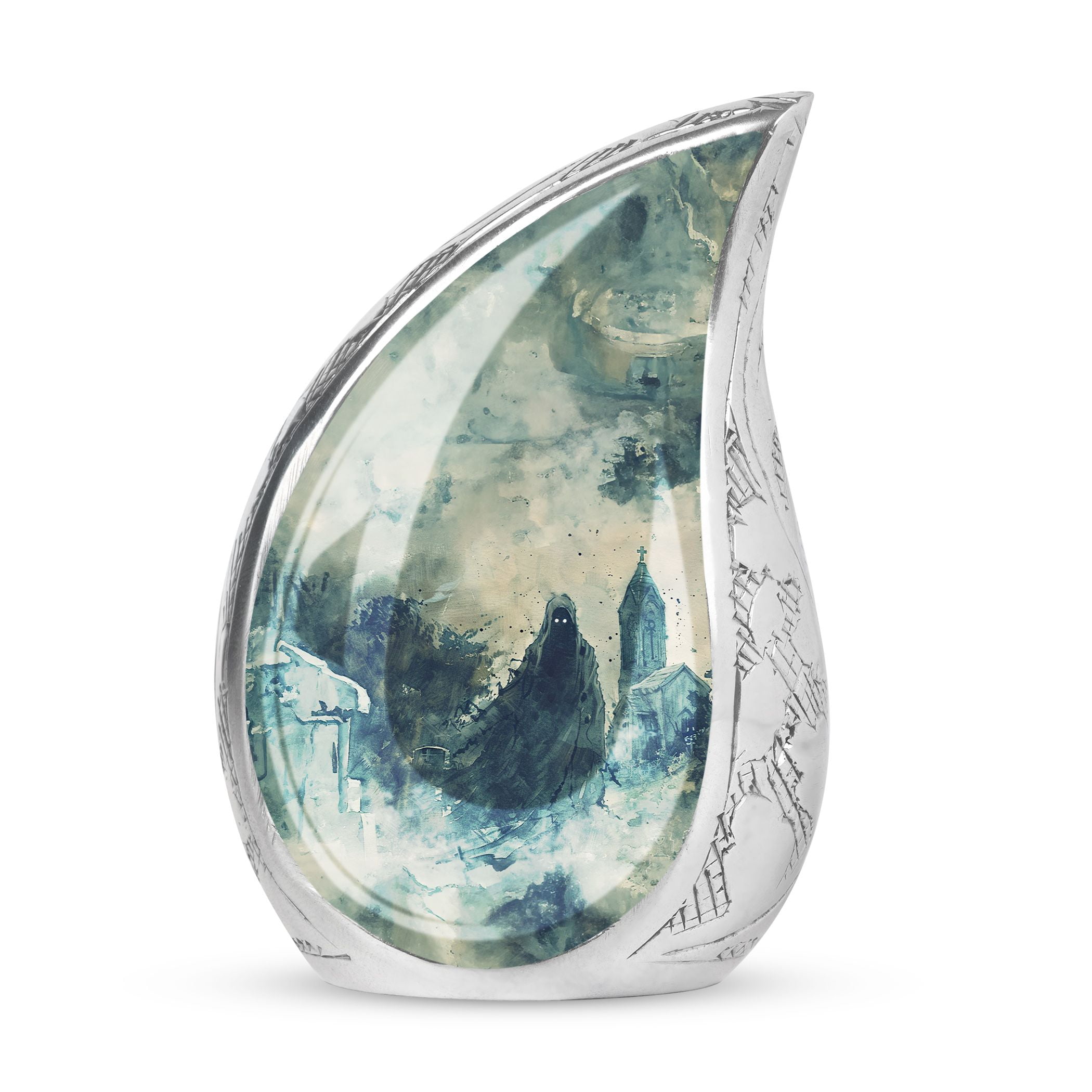 PARHUS Surfing Teardrop Cremation Urn, Decorative Urn for Ashes for ...