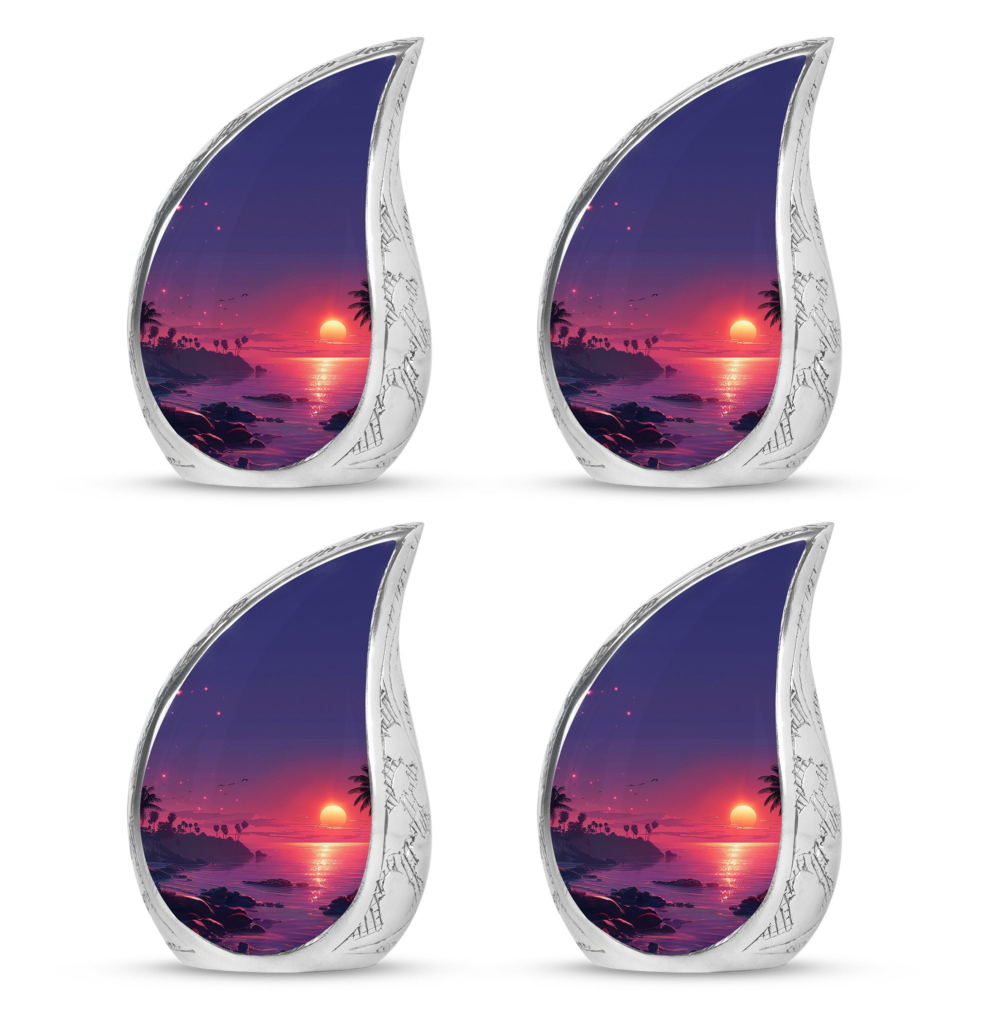 PARHUS The Magenta Glow of a Serene Paradise - Human Ashes urn - Cremation Urn - 3 Inch - Pack ...