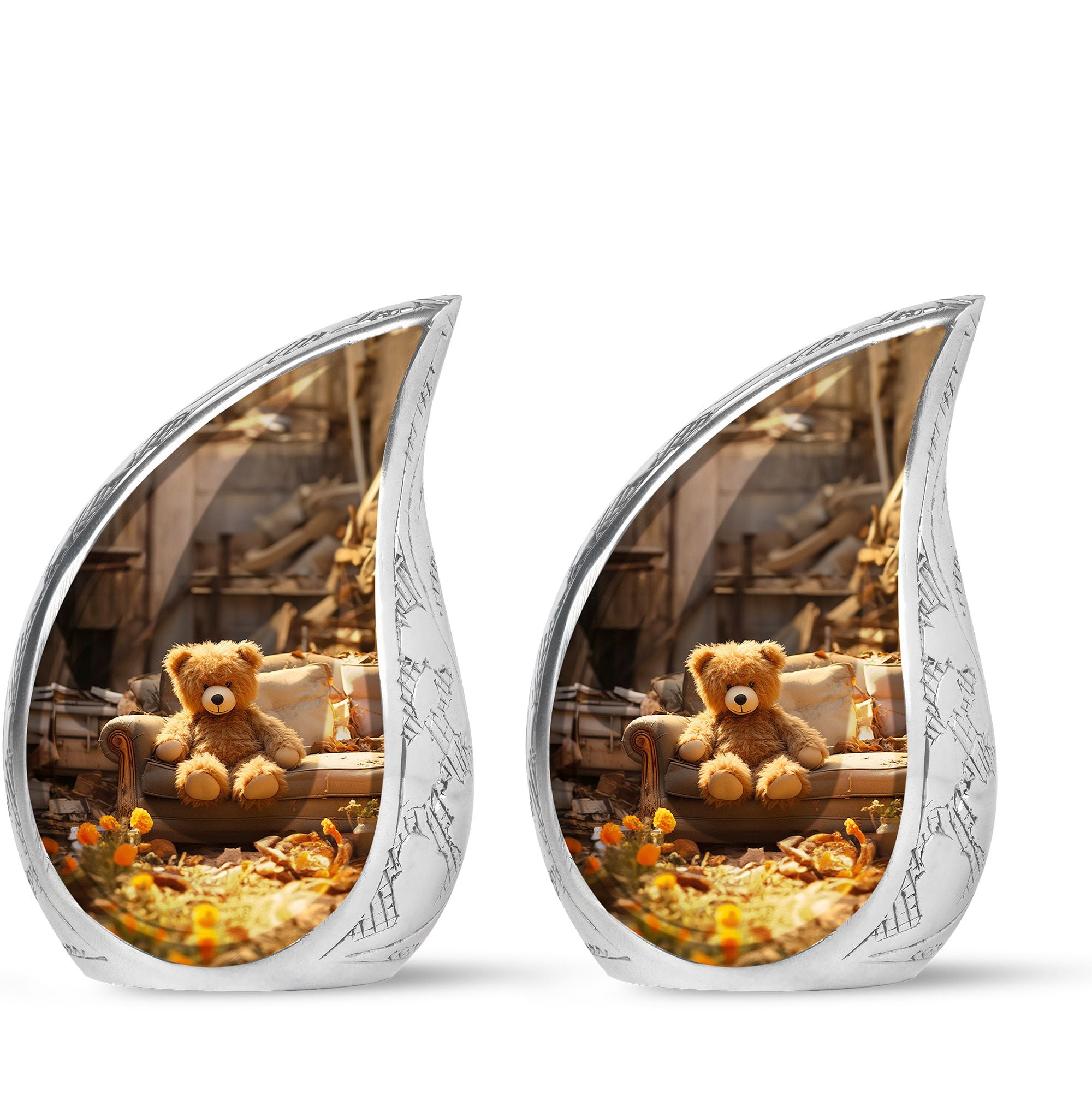 PARHUS Toy Teardrop Urn Keepsakes for Ashes, Small Urns for Ashes, Urn ...