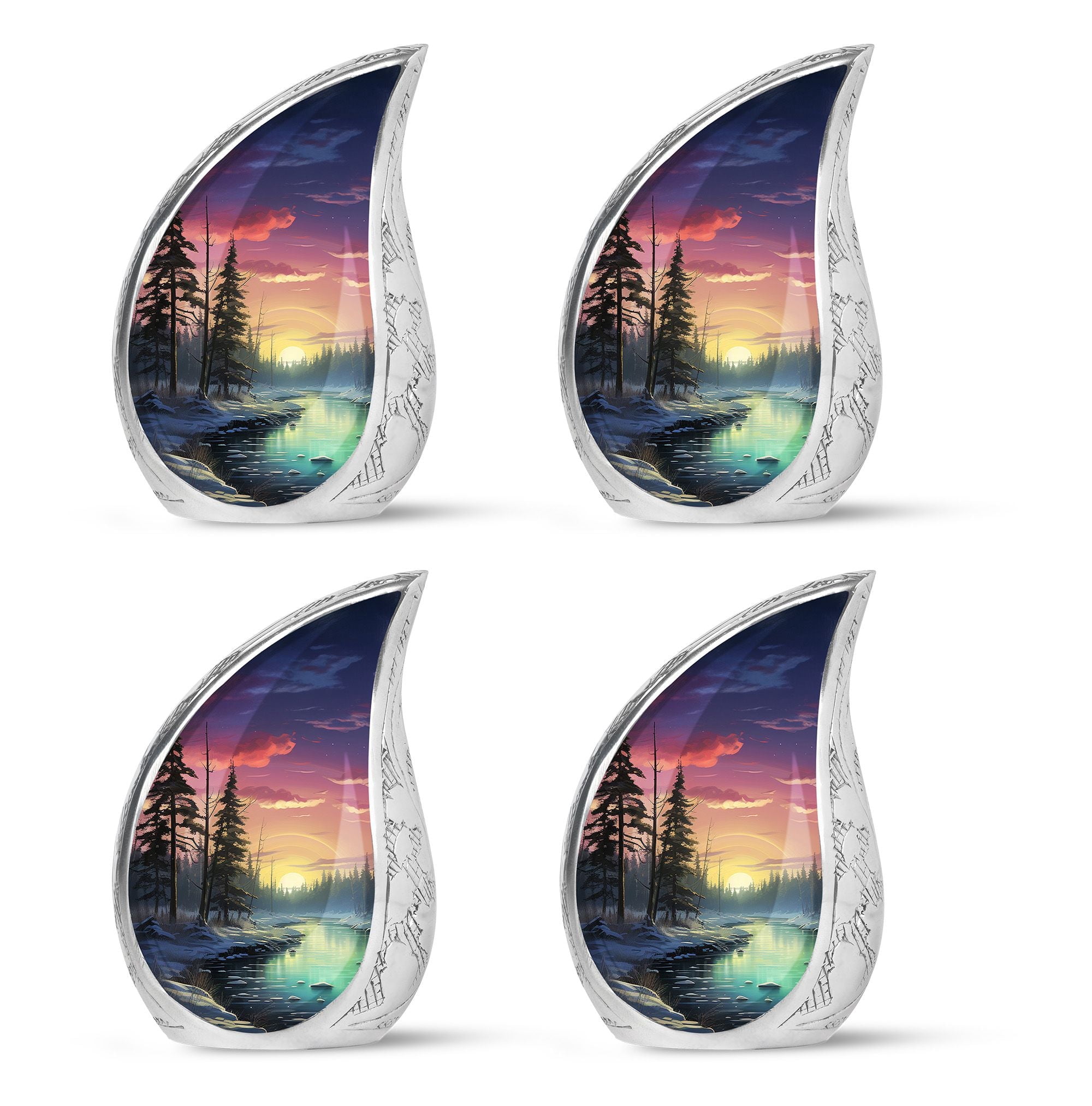 PARHUS Twilight Glow on a Frozen Creek - Cremation Urn for Adults - Urn ...