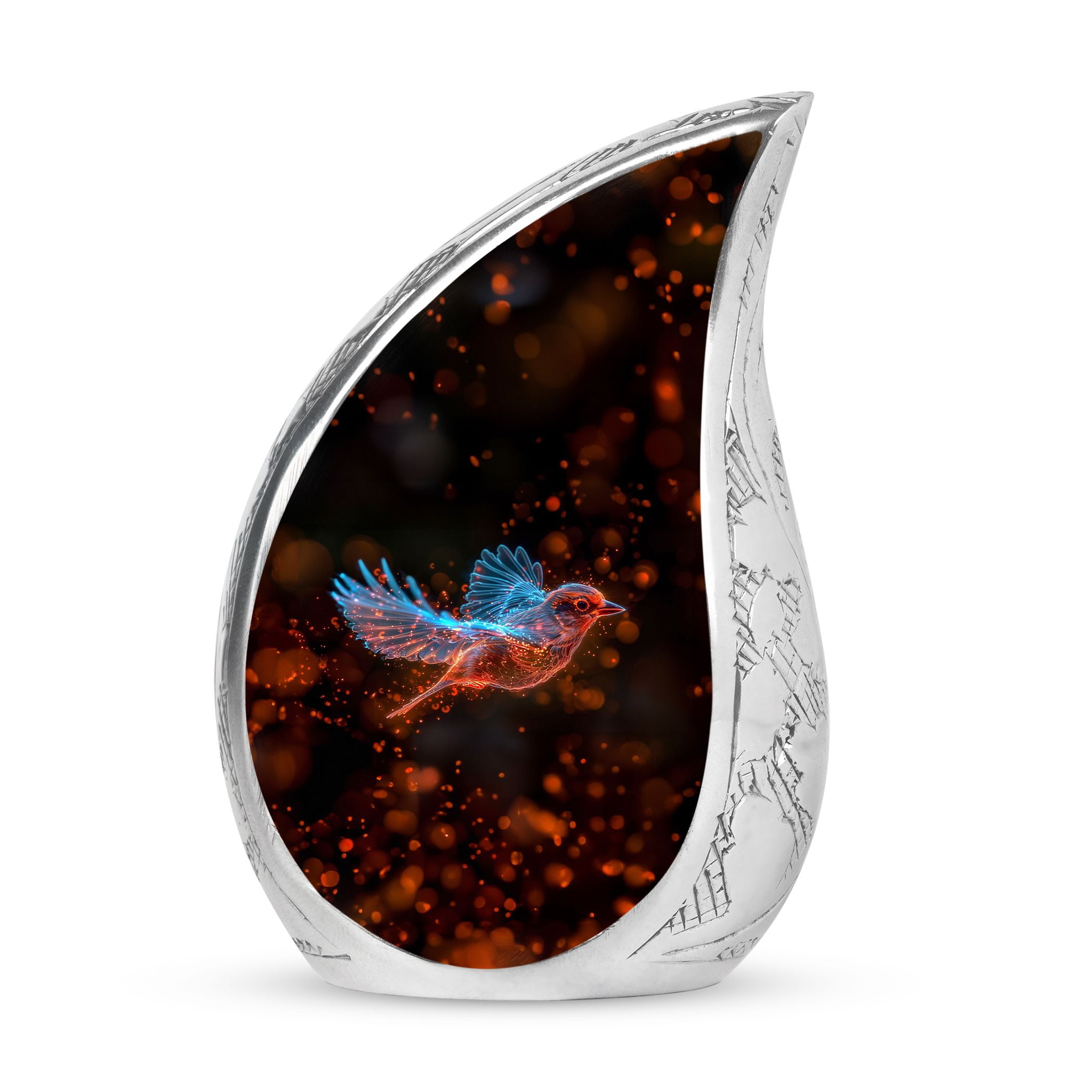 PARHUS Twilight Magic Cat Urn for Ashes for Women, Mini Teardrop Urns ...