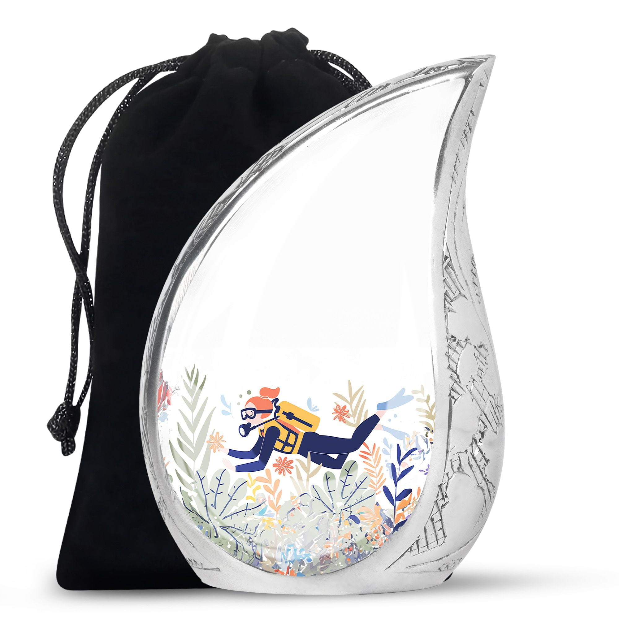 PARHUS Underwater Exploration Urn, Drop Urn for Ashes for Women, Urns ...