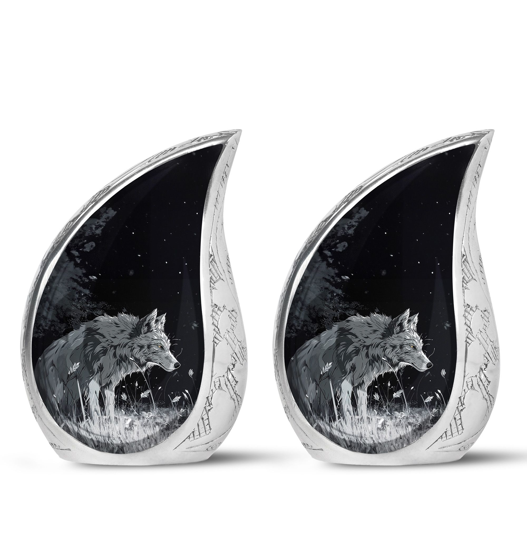 PARHUS Wilderness Wolf Teardrop Urns for Ashes Adult Female Mom ...