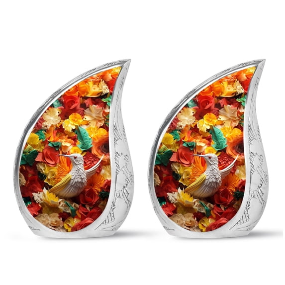 PARHUS Yellow Humming Bird - Teardrop Urn for Ashes Adult Male - Urns ...