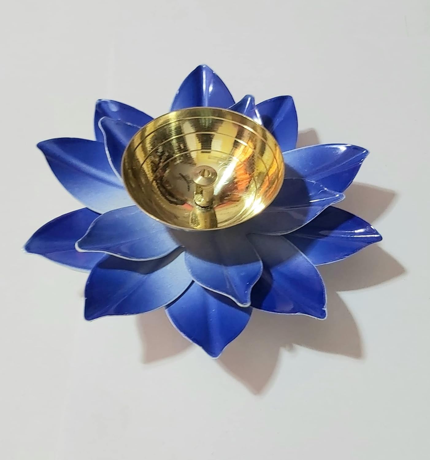 PARIJAT HANDICRAFT Brass Lotus Kuber Diya for Puja Home Décor Brass ...