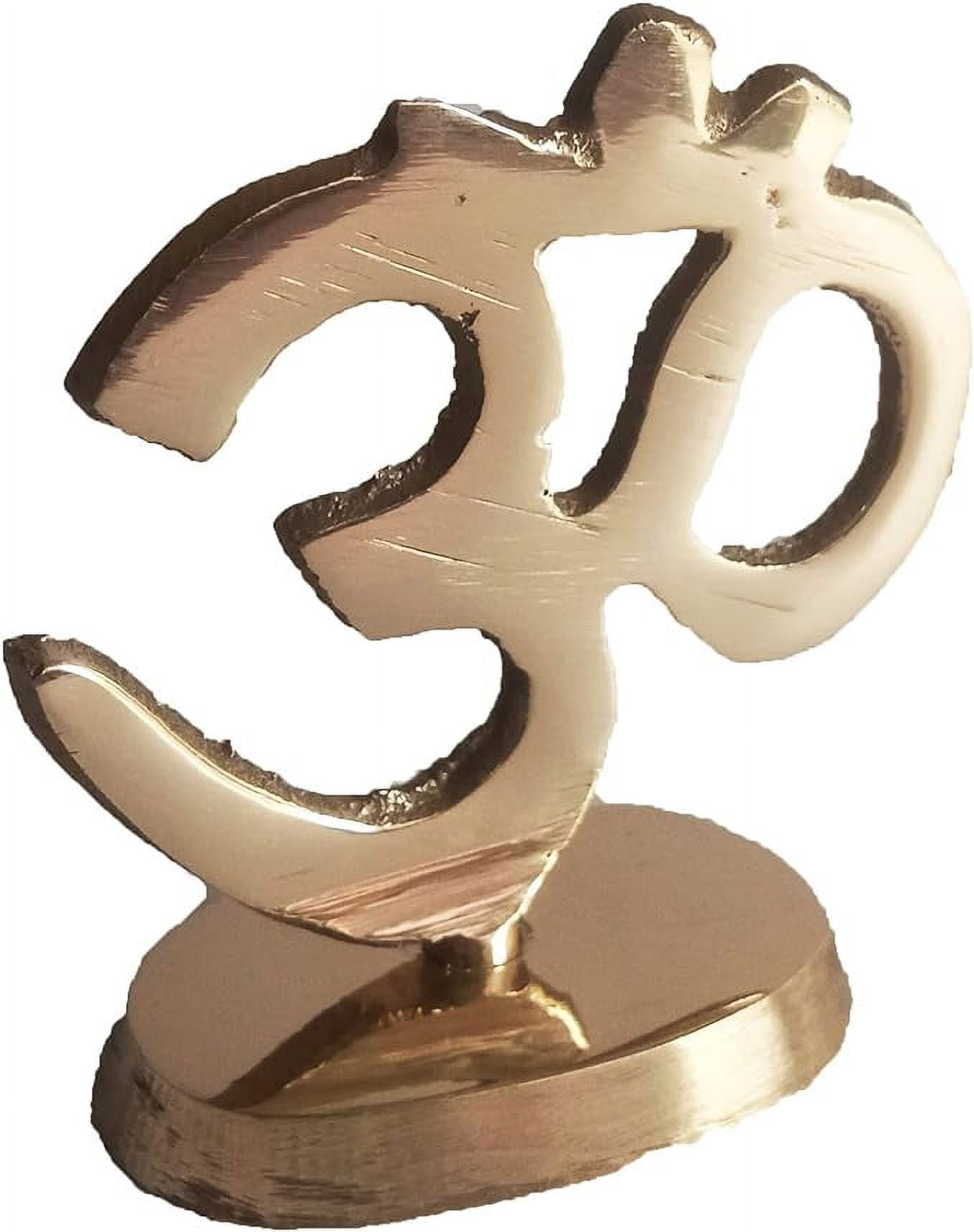 PARIJAT HANDICRAFT Brass Metal Hindu Religious Symbol om Idol Gold ...
