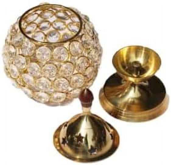 PARIJAT HANDICRAFT Brass Puja Lamp Akhand Diya Tea Light Holder ...