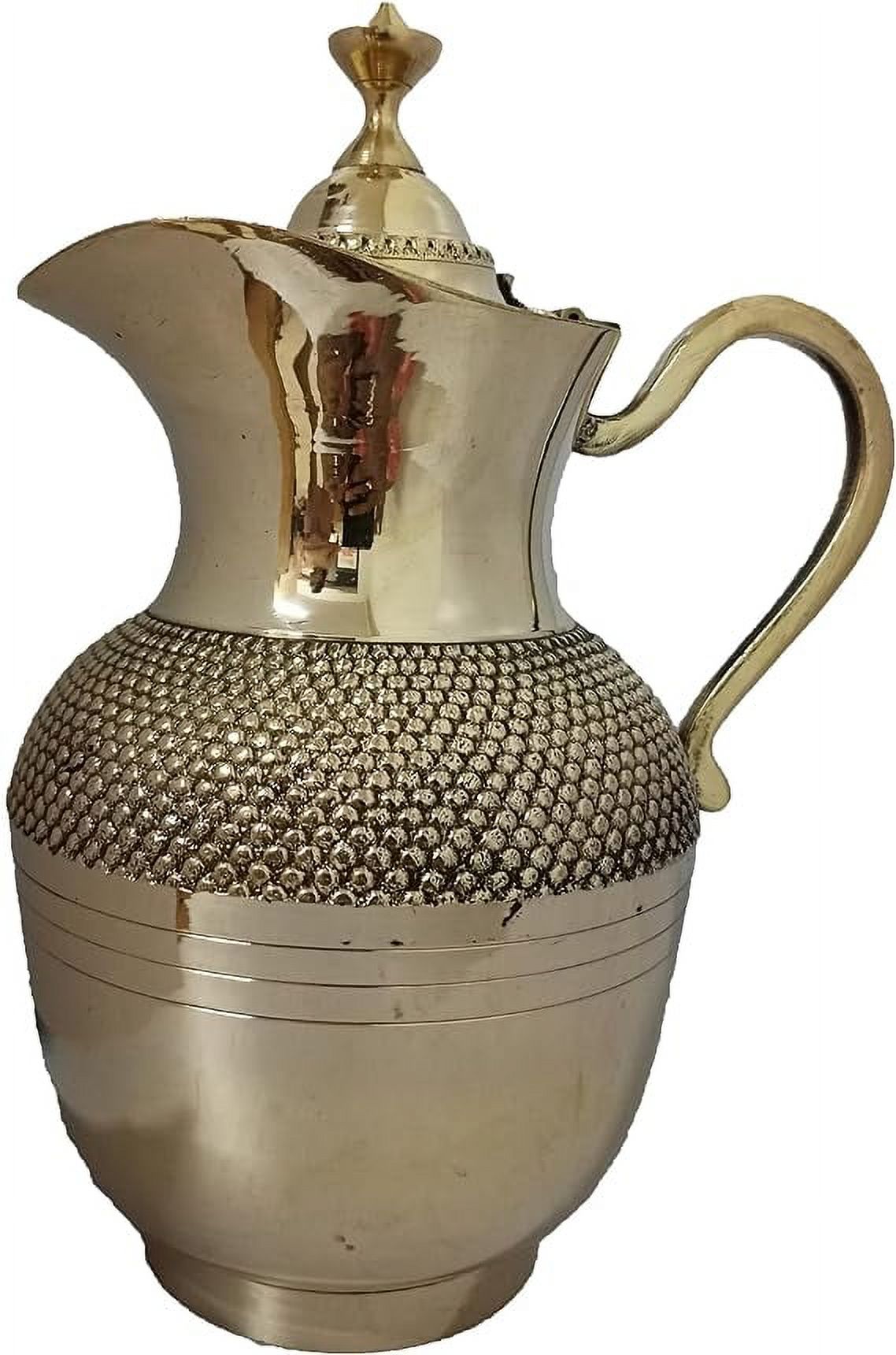 PARIJAT HANDICRAFT Designer Brass Jug with Lid for Storage & Serving ...