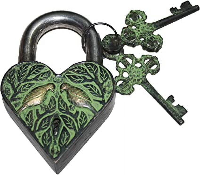 PARIJAT HANDICRAFT Functional Brass Beautiful Padlocks with Two Keys ...