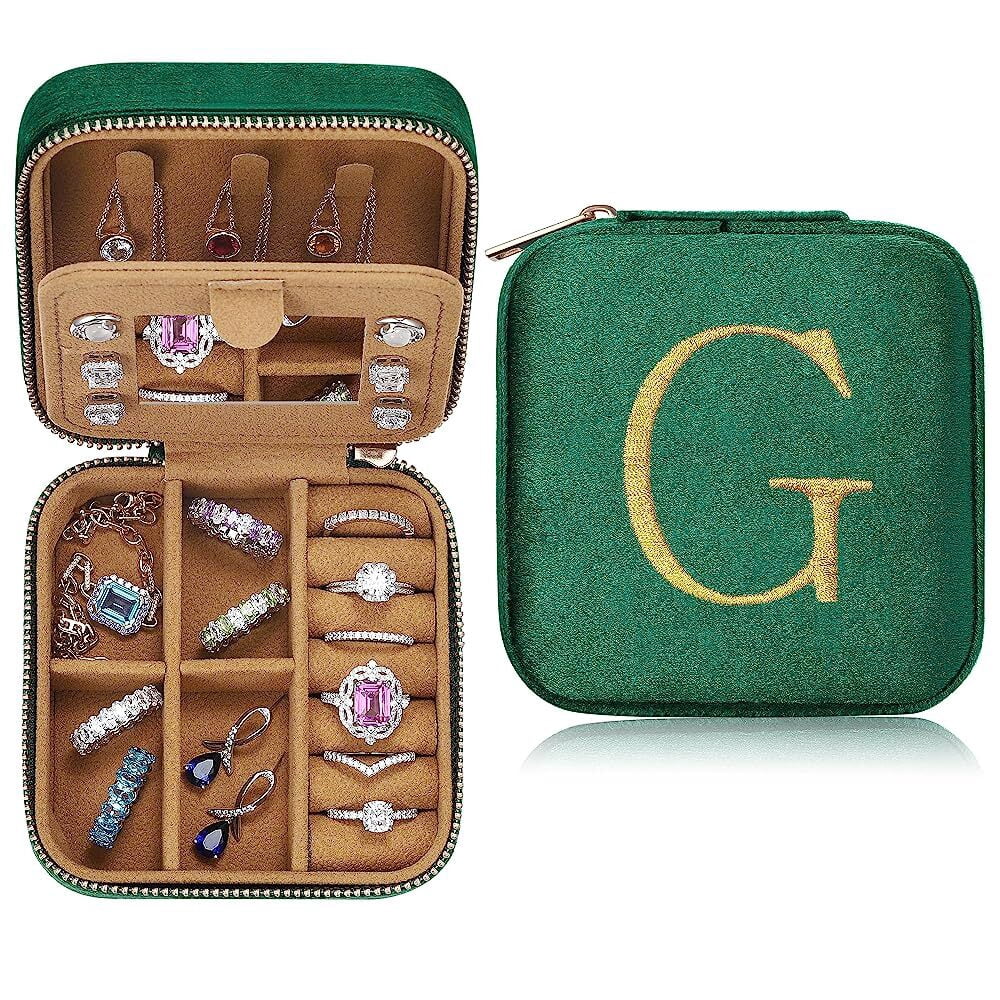 PARIMA Travel Jewelry Case, Small Travel Jewelry Boxes for Women ...