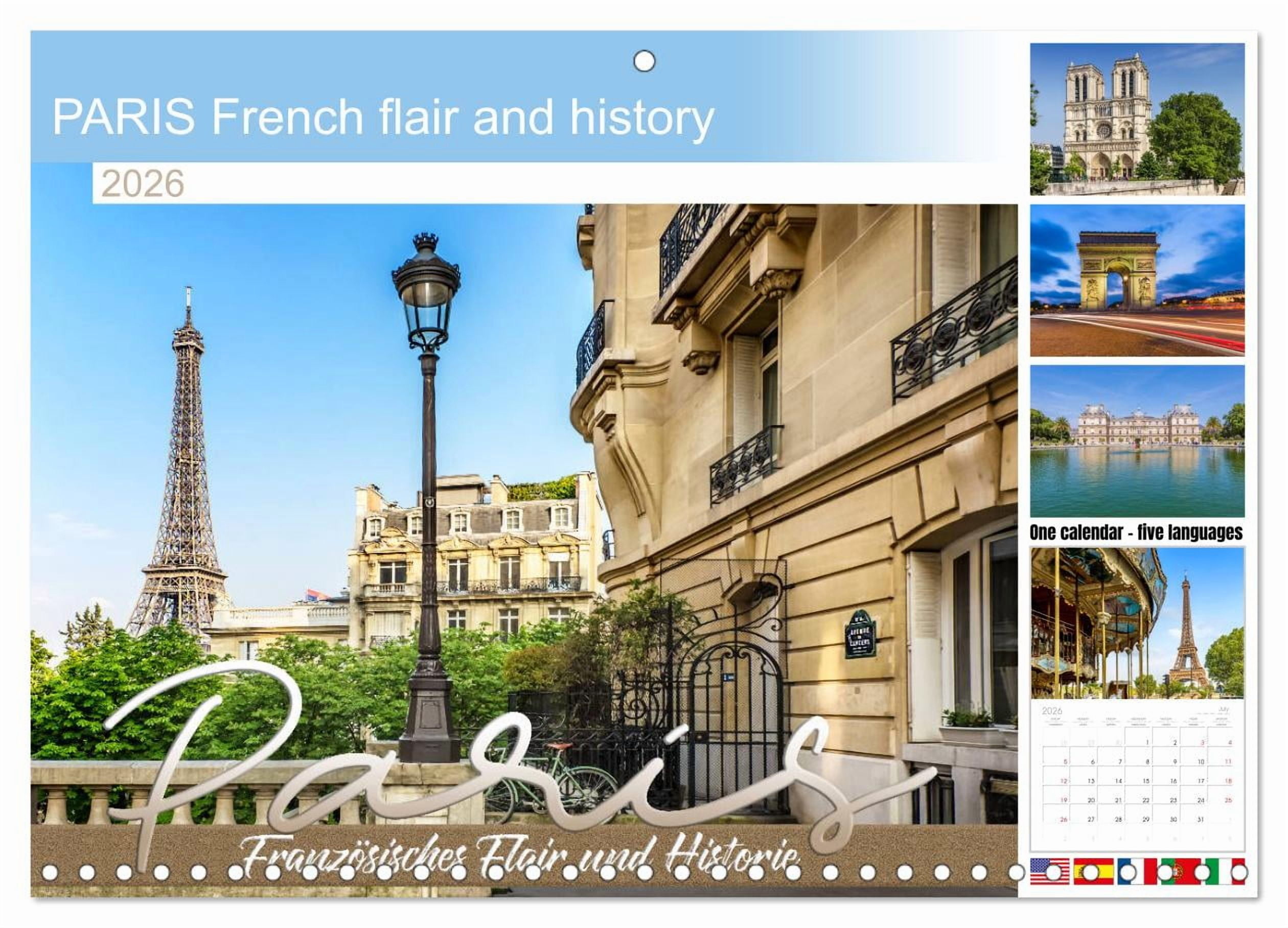 PARIS French flair and history (Monthly Wall Calendar 2026 11.7 x 16.5 ...