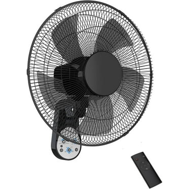 PARIS RHÔNE Wall Mount Fan with Remote,16 Inch Wall Fan with 5 Blades ...