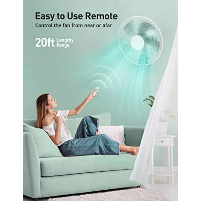 PARIS RHÔNE Wall Mount Fan with Remote,16 Inch Wall Fan with 5 Blades ...