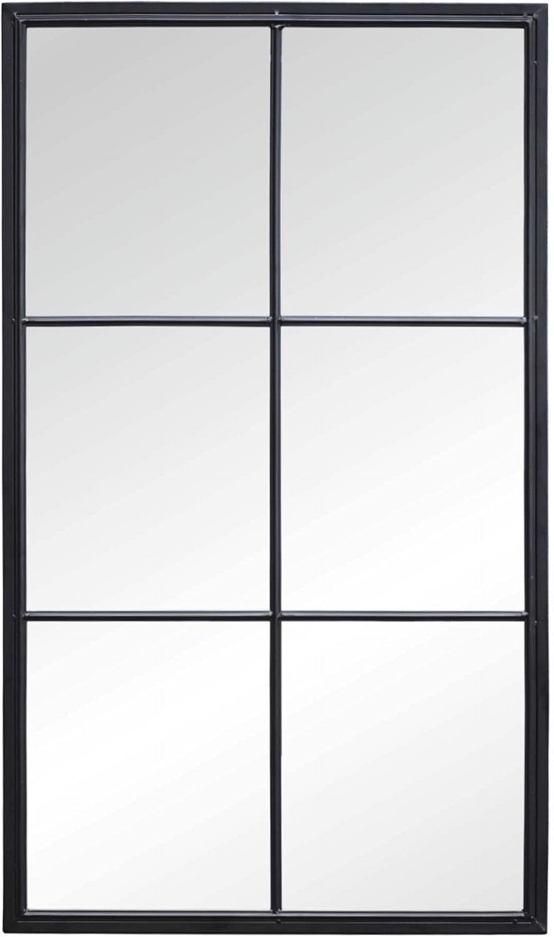 PARISLOFT Rectangular Farmhouse Tall Wall Mirror,Metal Framed Window ...