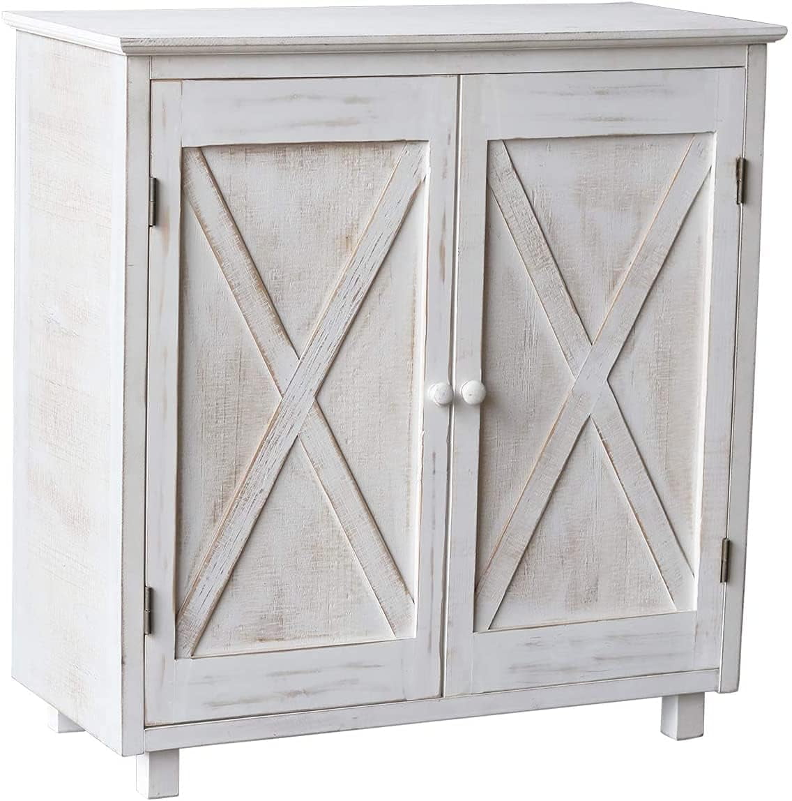 PARISLOFT Rustic Farmhouse Wood Accent Buffet Sideboard Storage Server ...