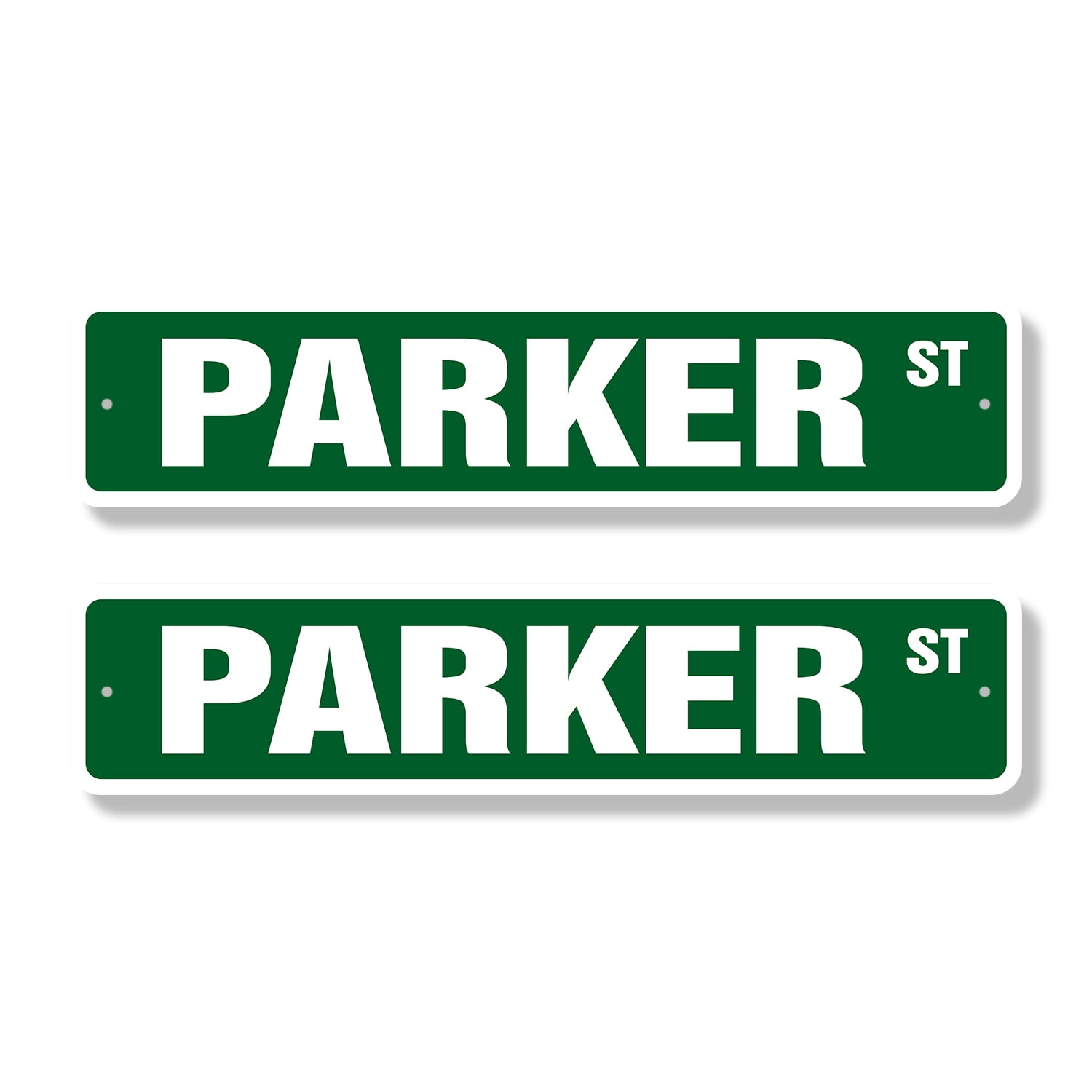PARKER Classic Street Sign (2 Pack) Childrens Name Room Sign Road Sign ...