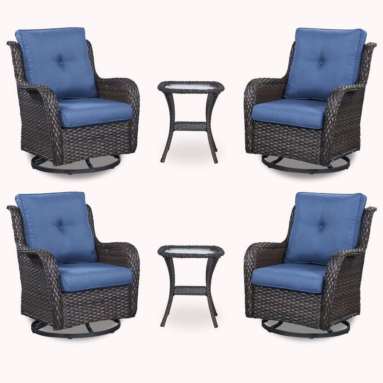 PARKWELL 6 Pieces Patio Furniture Set,Outdoor Swivel Gliders Rocker ...