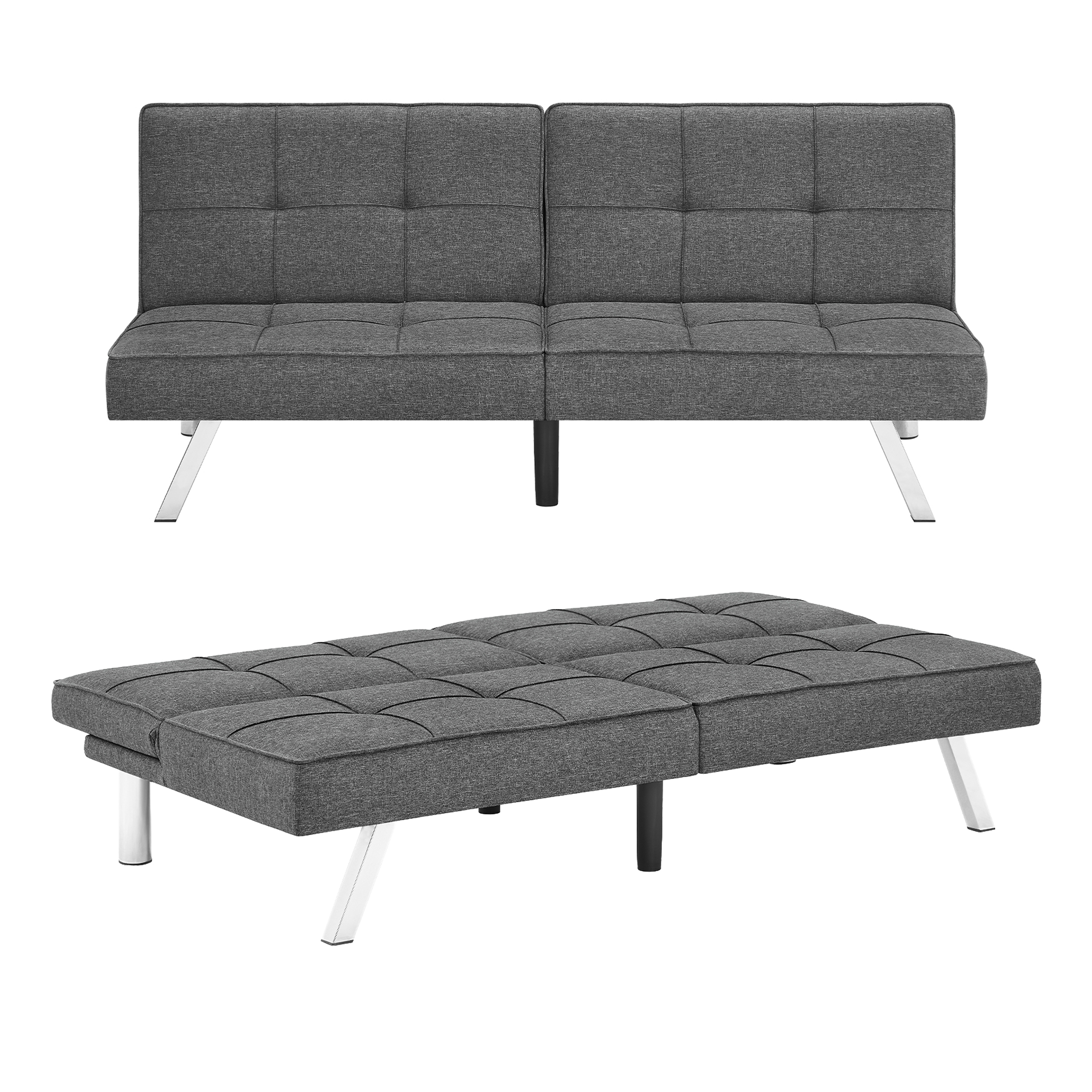 PARKWELL Futon Sleeper Sofa Bed for Living Room,Upholstered Tufted ...
