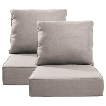 PARKWELL Outdoor Deep Seat Cushion Set, 24 x 24, Water Repellent, Fade ...