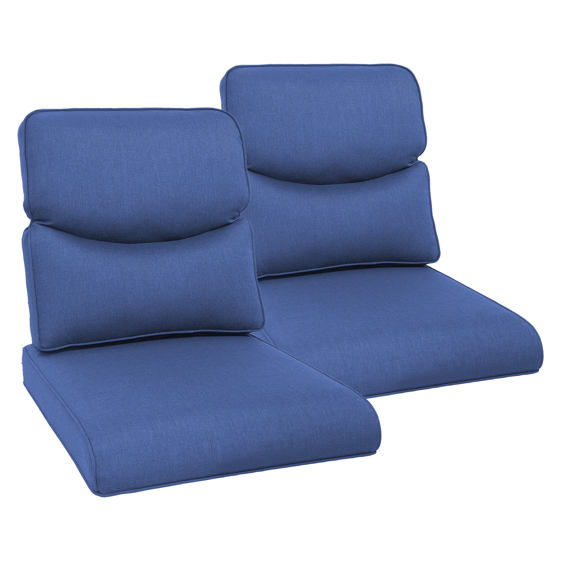 PARKWELL Outdoor 4 Piece Deep Seat Cushion Set with Crescent-Shaped ...