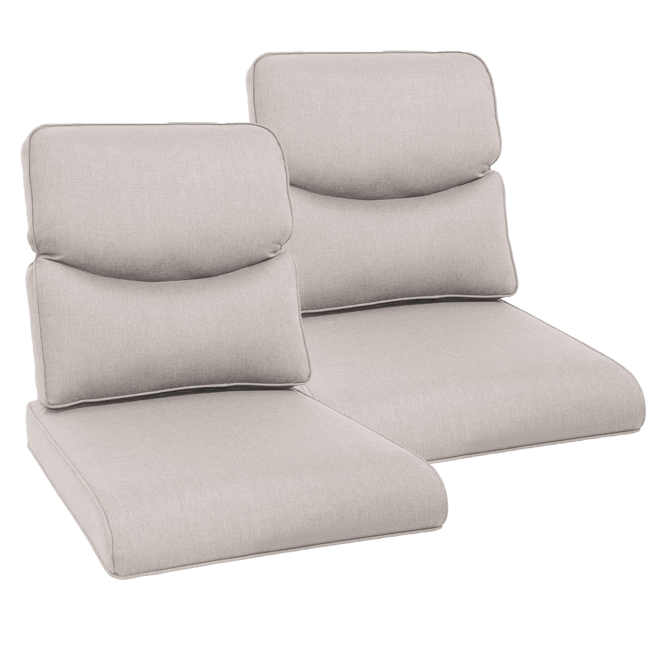 PARKWELL Outdoor 4 Piece Deep Seat Cushion Set with Crescent-Shaped ...