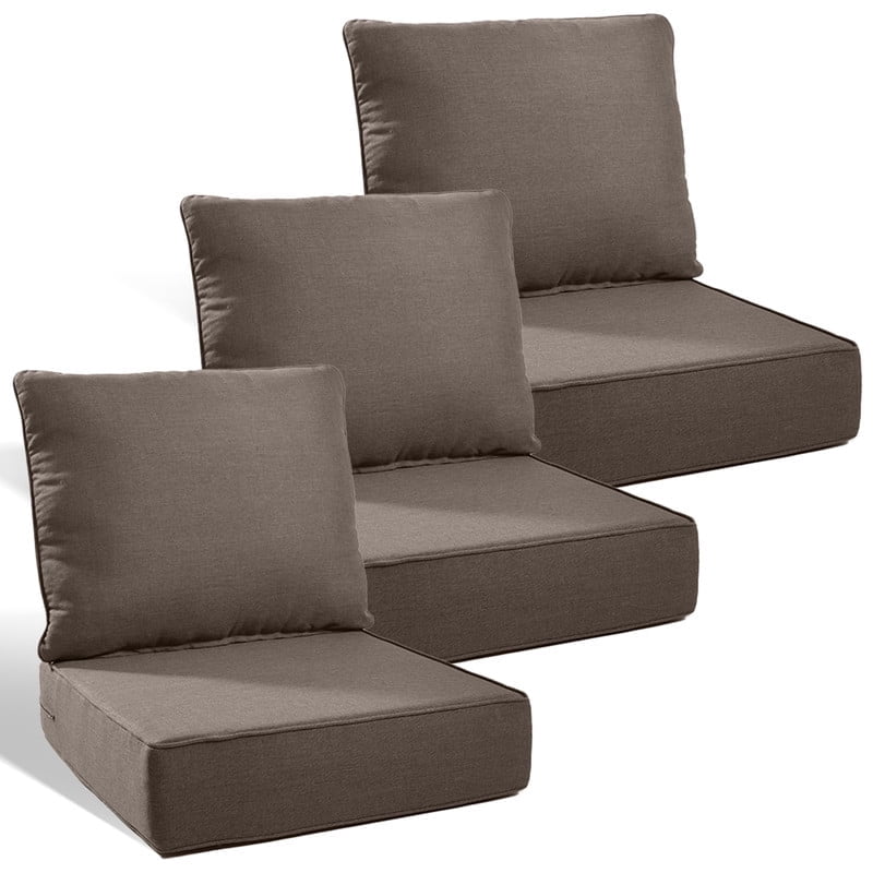PARKWELL Outdoor Deep Seat Cushion Set, 24 x 24, Water Repellent, Fade ...