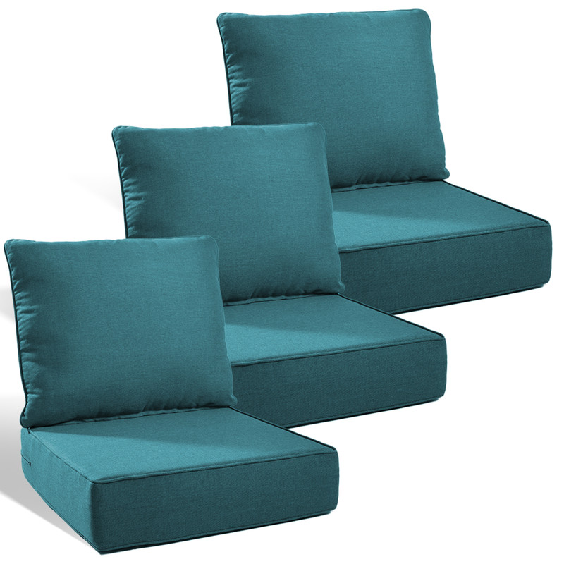 PARKWELL Outdoor Deep Seat Cushion Set, 24 x 24, Water Repellent, Fade ...