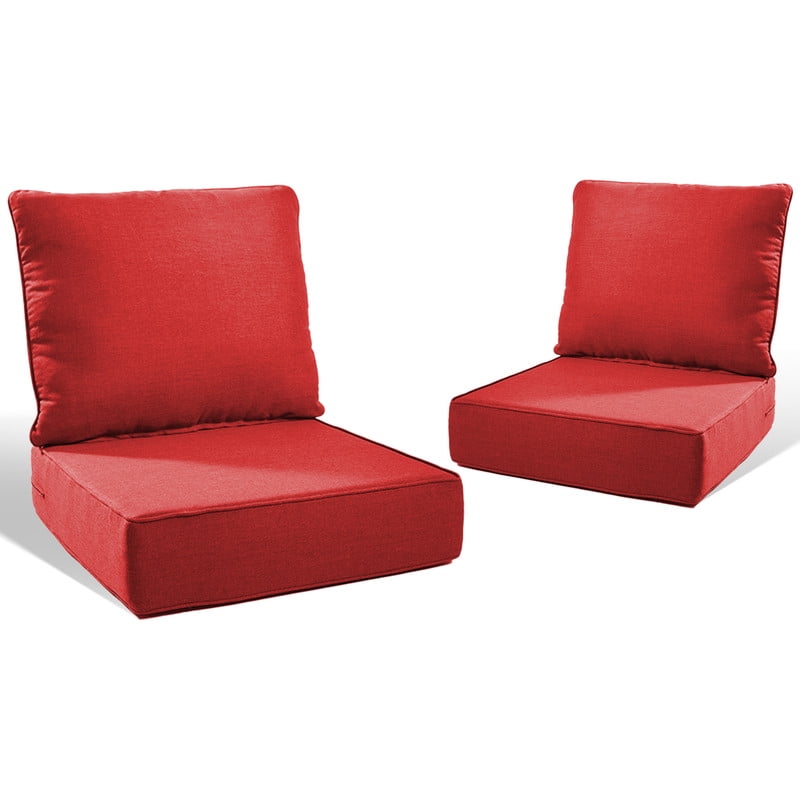 PARKWELL Outdoor Deep Seat Cushion Set, 24 x 24, Water Repellent, Fade ...