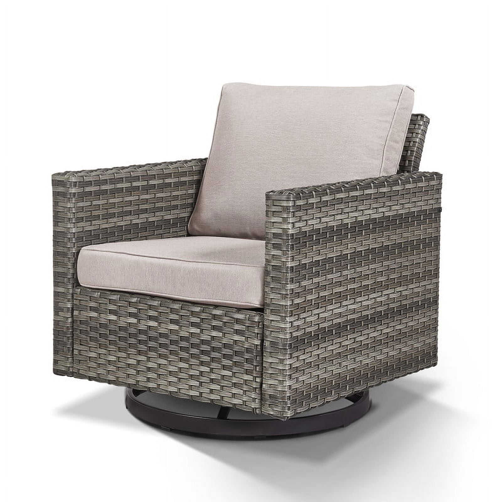 PARKWELL Outdoor Swivel Glider Chair, Patio Swivel Rocking Lounge Chair ...