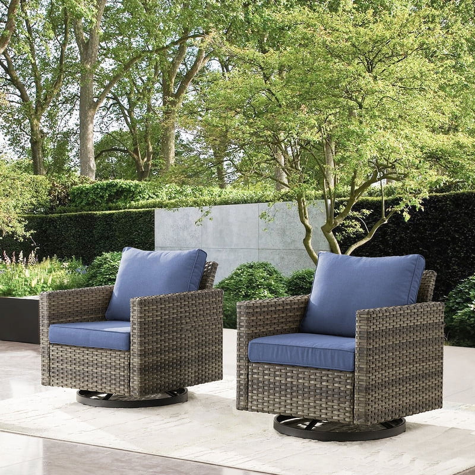 PARKWELL Outdoor Patio Swivel Rocking Lounge Chair Set of 2, All ...