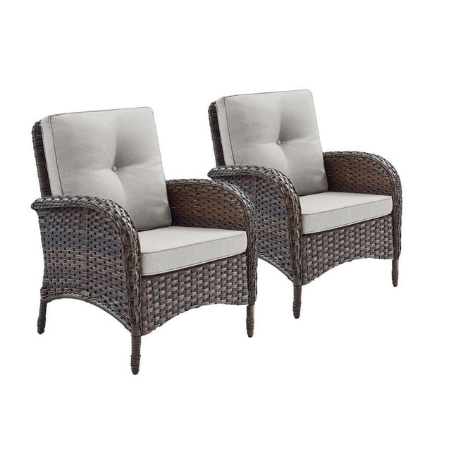 PARKWELL Outdoor Wicker Patio Furniture Set, 2 Cushioned Chairs with ...