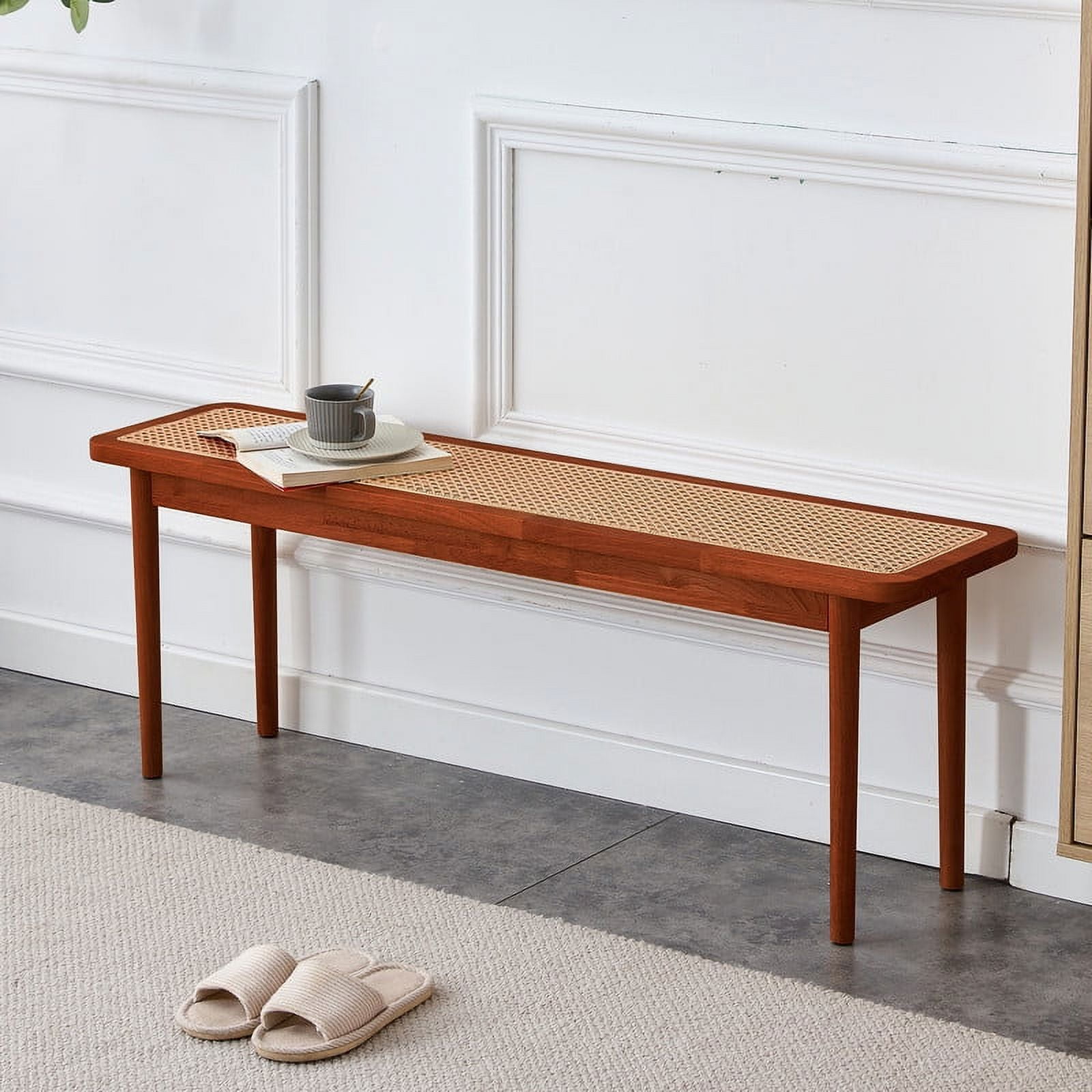 PARKWELL Solid Wood Bench for Living Room - Entryway Accent Bench with ...