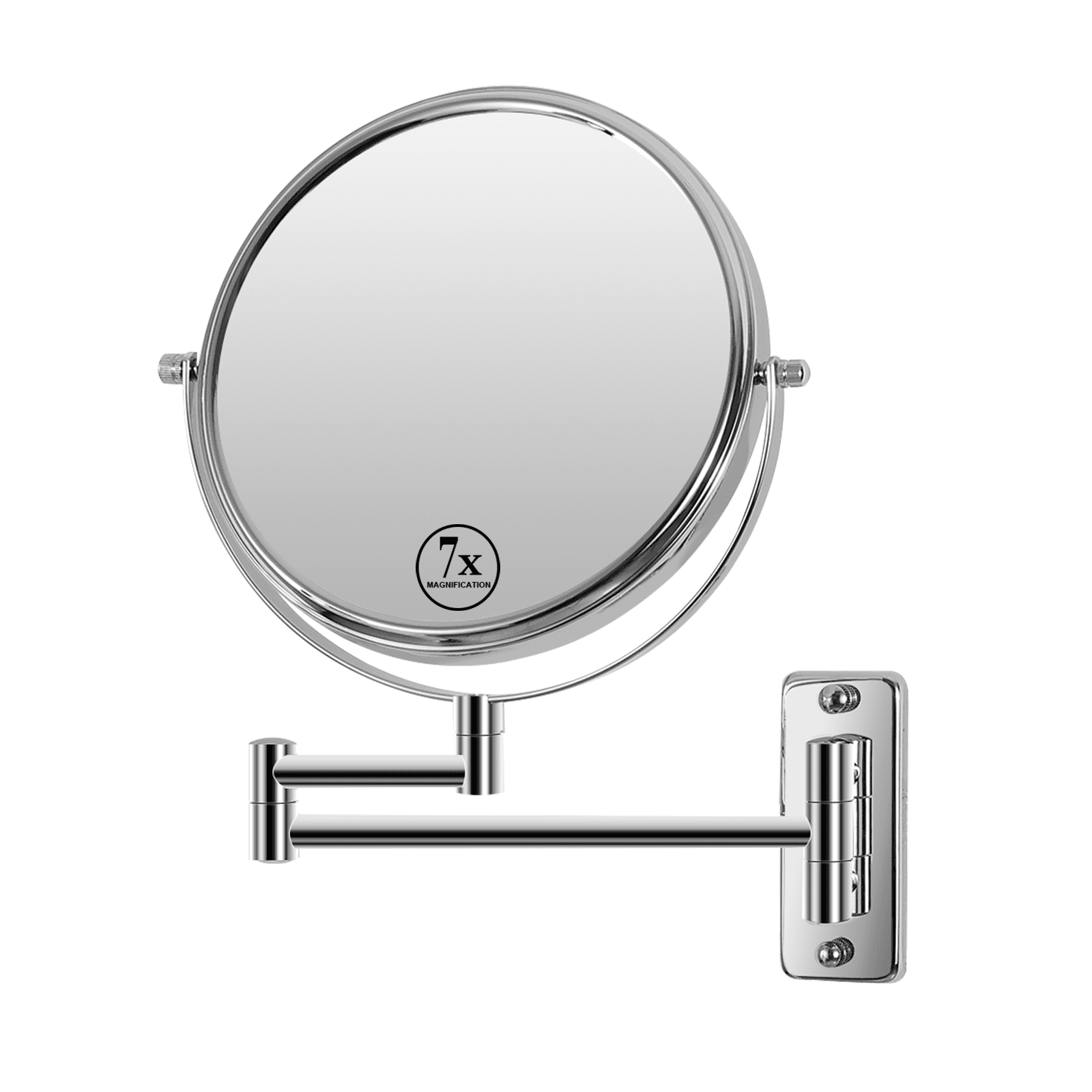 PARKWELL Wall Mirror Round with 1X 7X Magnification and 360° Rotation,8 ...