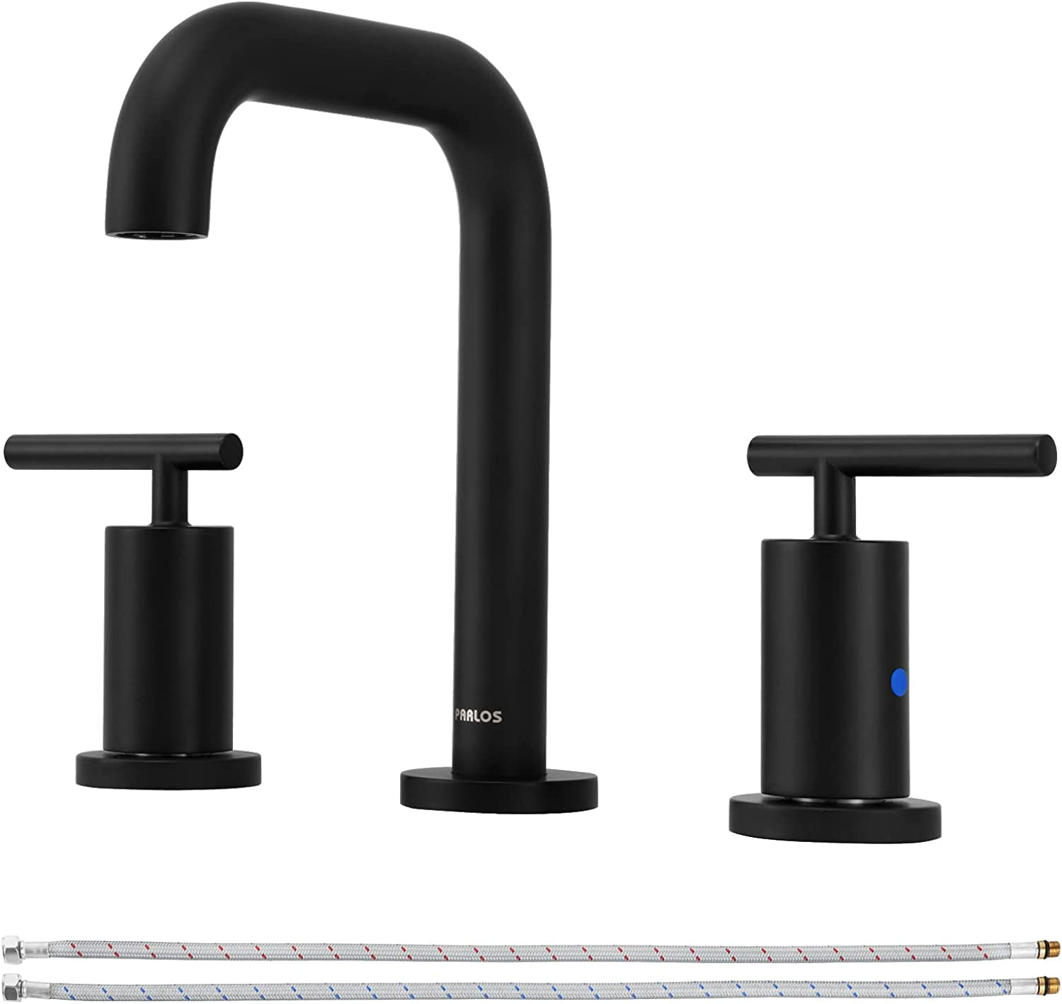 PARLOS 8 Inch Polished Chrome Widespread Bathroom Sink Faucet for 3 ...