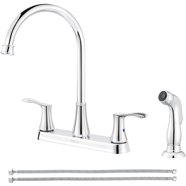 Free Shipping! WMF-8201ZNL-CP - Hybrid Metal Deck Kitchen Sink Faucet ...
