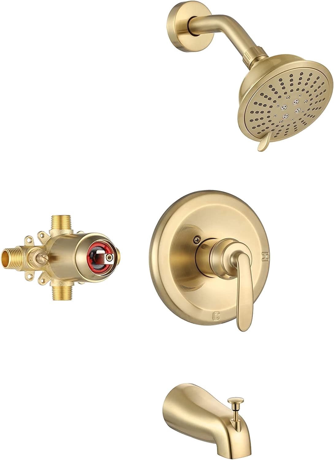 PARLOS Shower System, Shower Faucet Set with Tub Spout(Valve Included ...