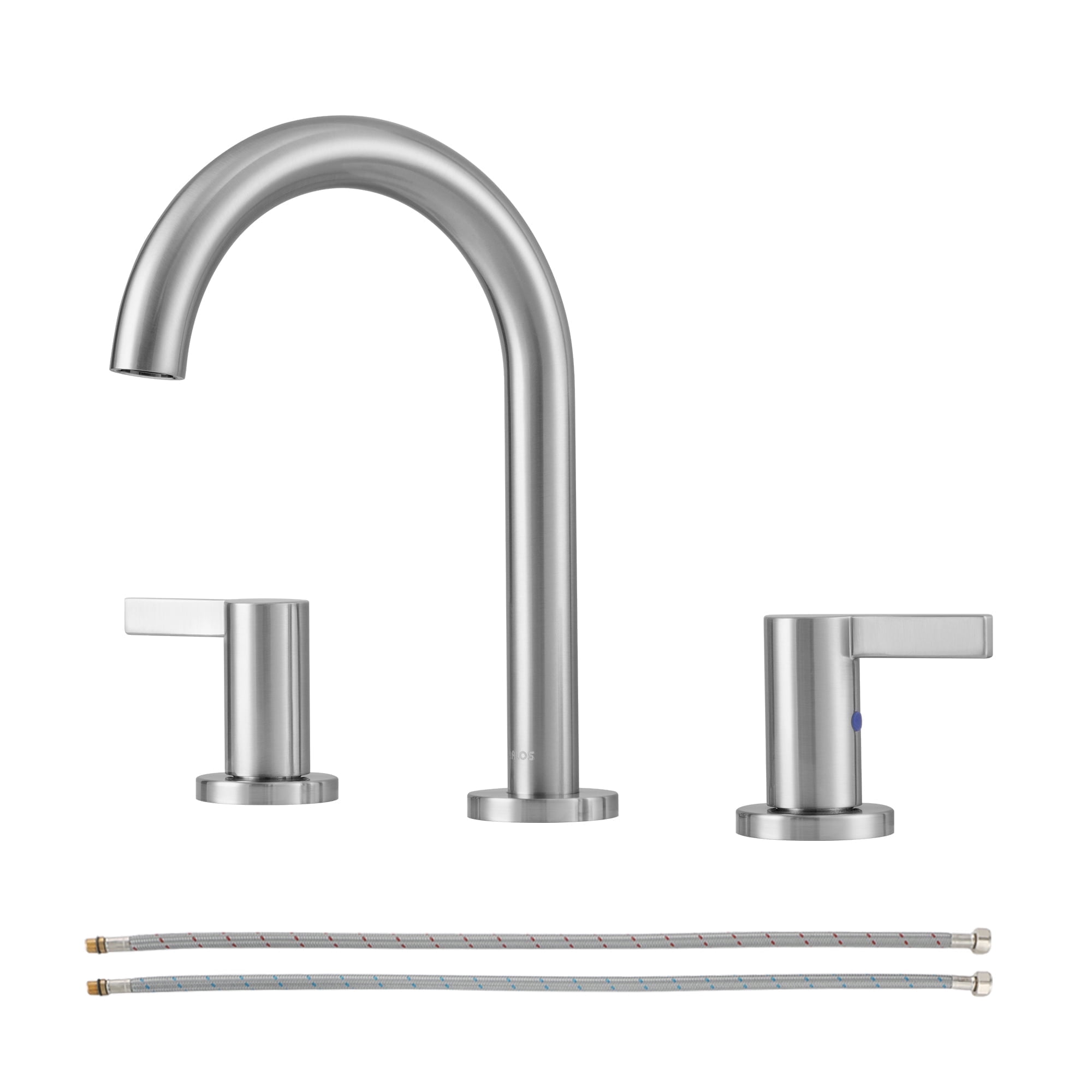 PARLOS Widespread 2-Handle Bathroom Sink Faucet,Brushed Nickel ...
