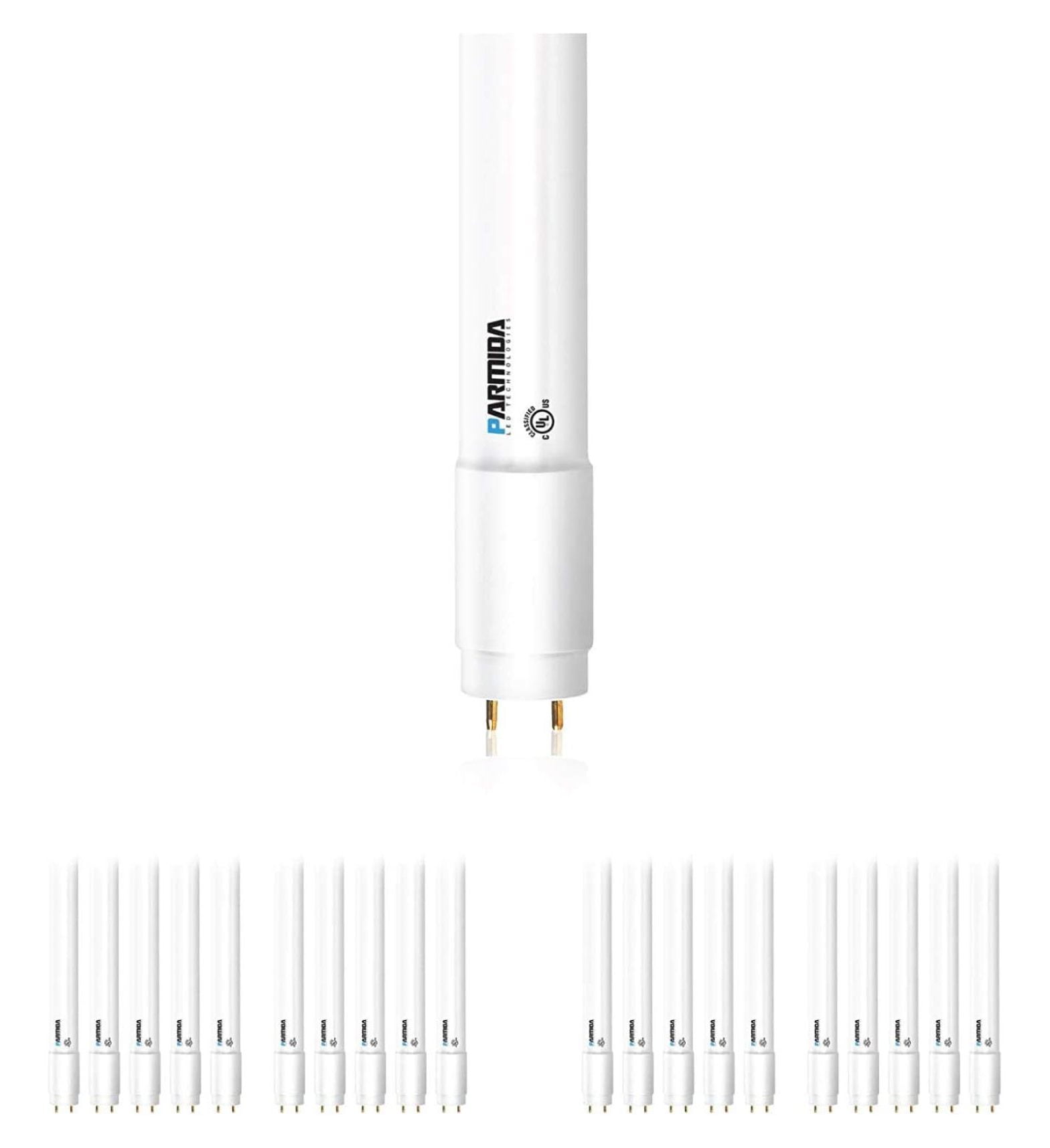 PARMIDA 20-Pack 4FT LED T8 Ballast Bypass Type B Light Tube, 18W, UL ...